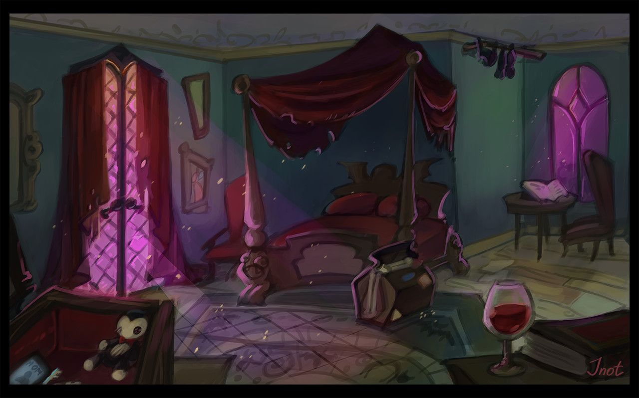 vampire bedroom background