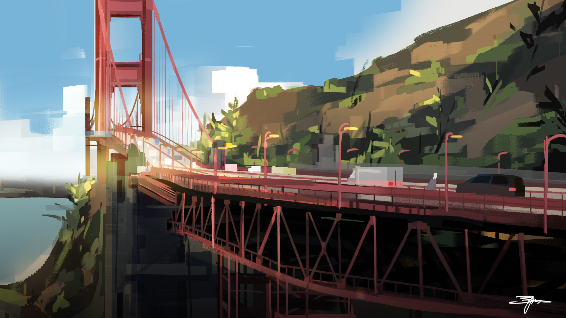 ArtStation - Golden Gate Bridge