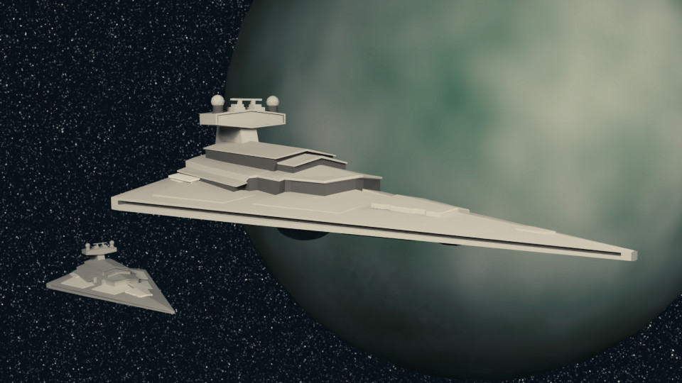 ArtStation - Low Poly Imperial Star Destroyer