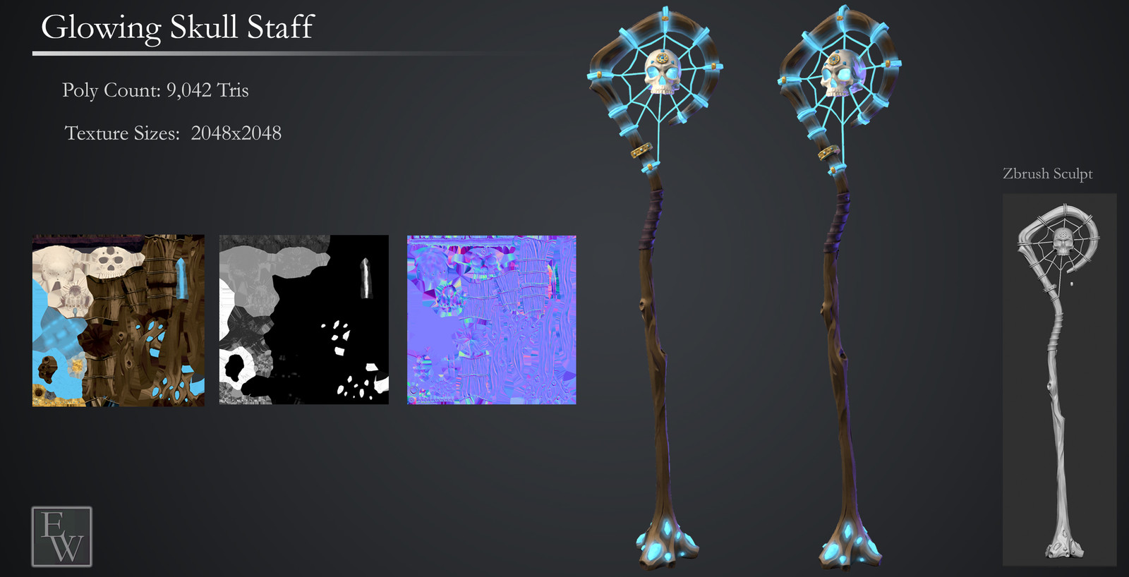 Eleanor Wingo - Glowing Skull Staff PBR