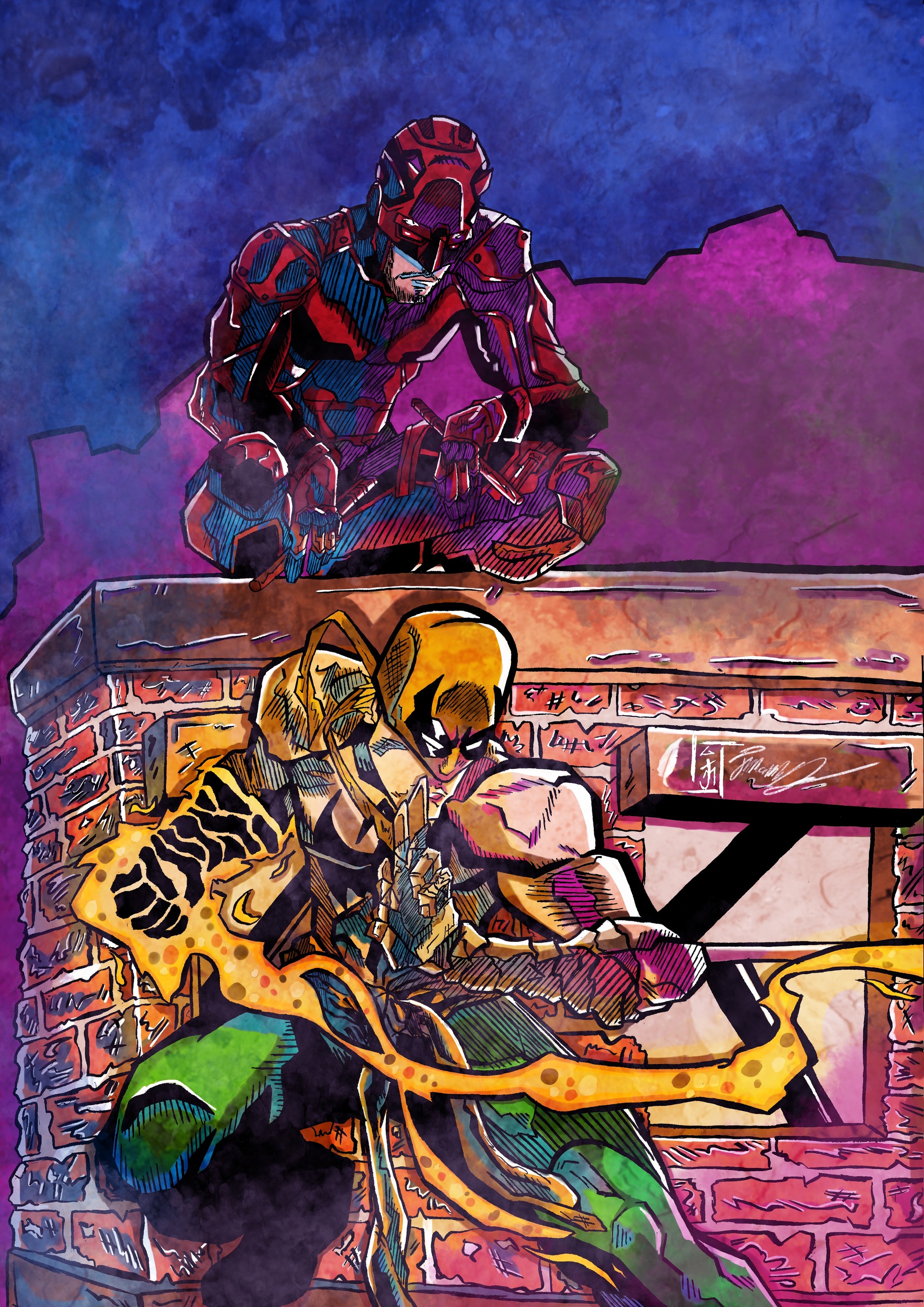 ArtStation - Defenders part. 1 (Daredevil & Iron Fist)