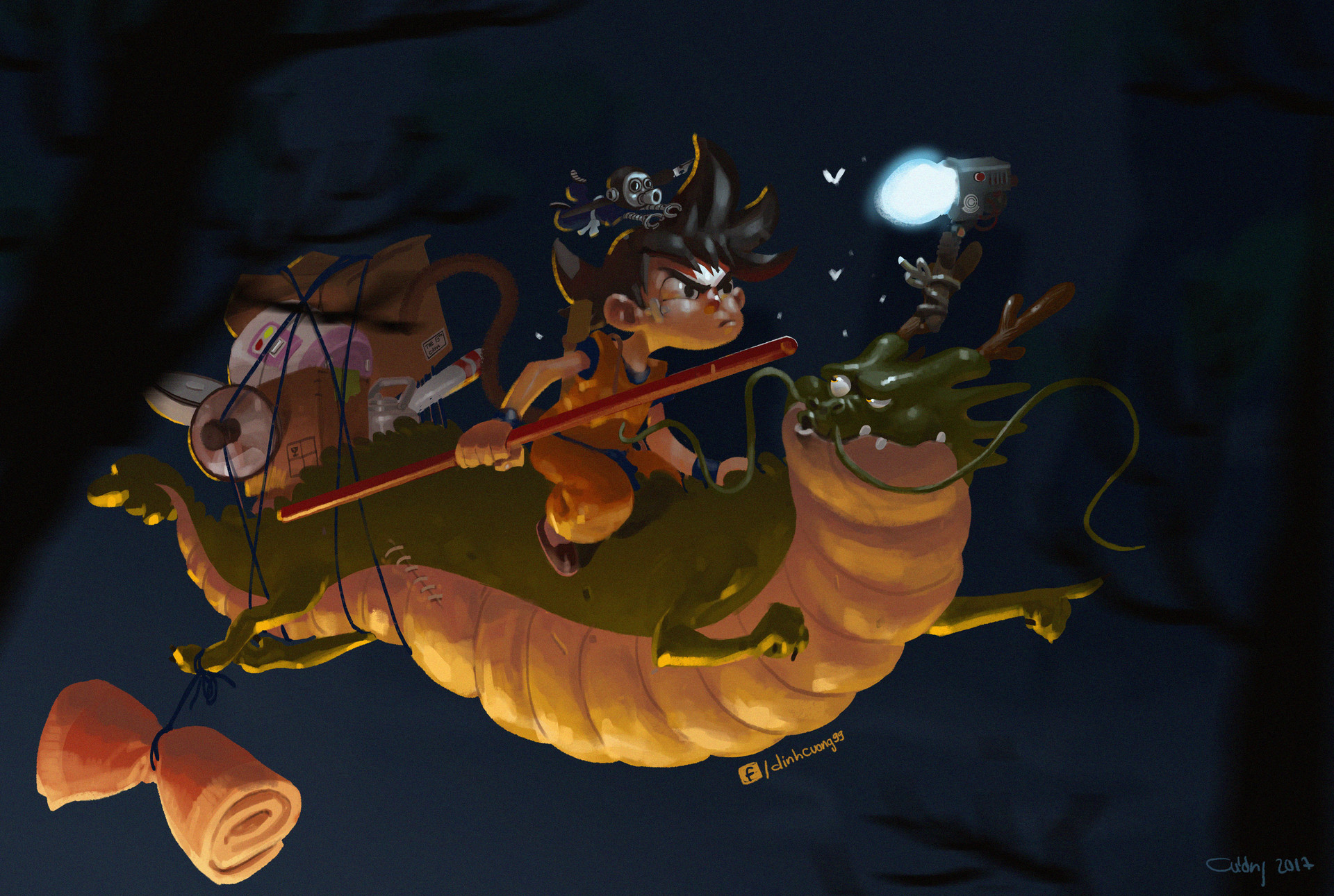 ArtStation - Goku and the Worm god