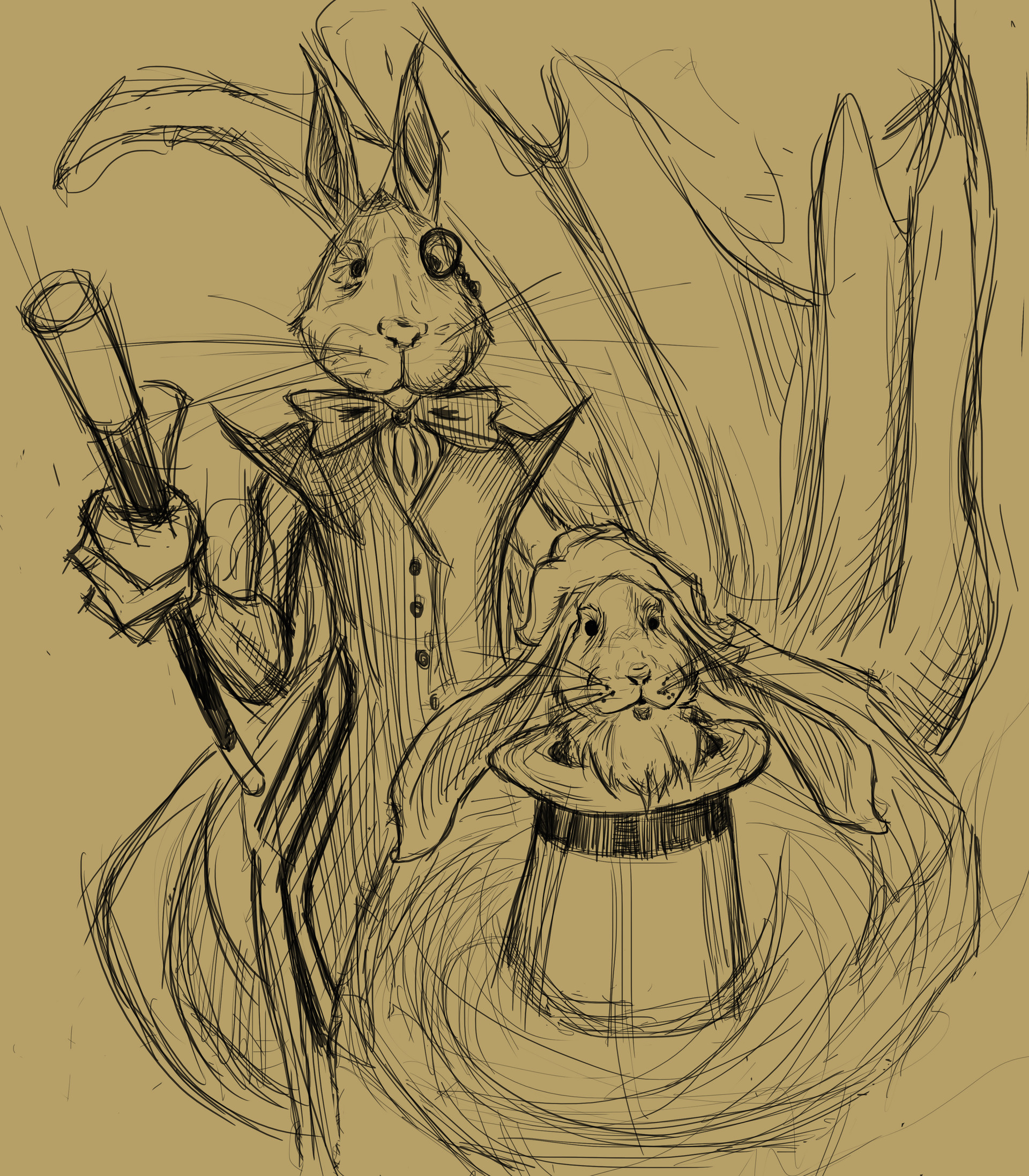 ArtStation - Bunny in top hat