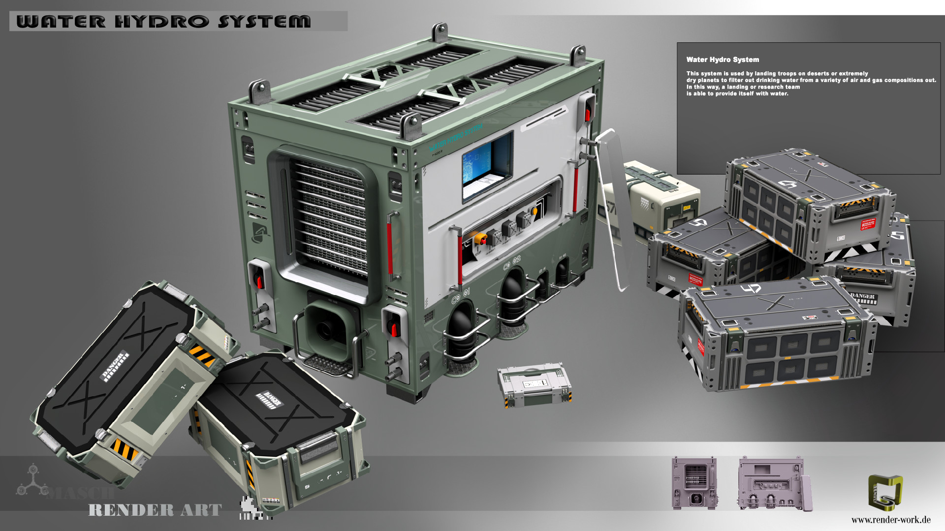 ArtStation - Water Hydro System 3D Model