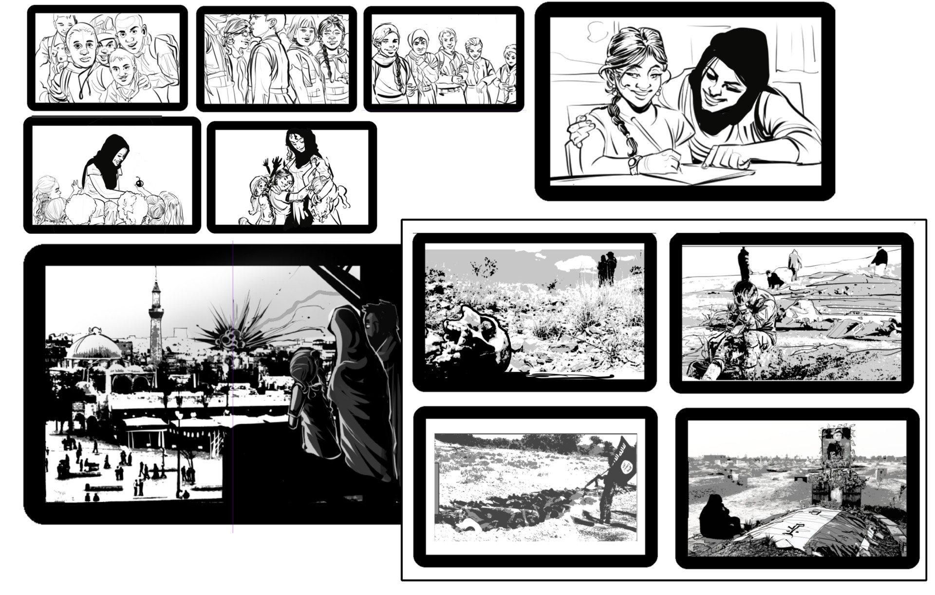 ArtStation - Refugee Storyboards Extra