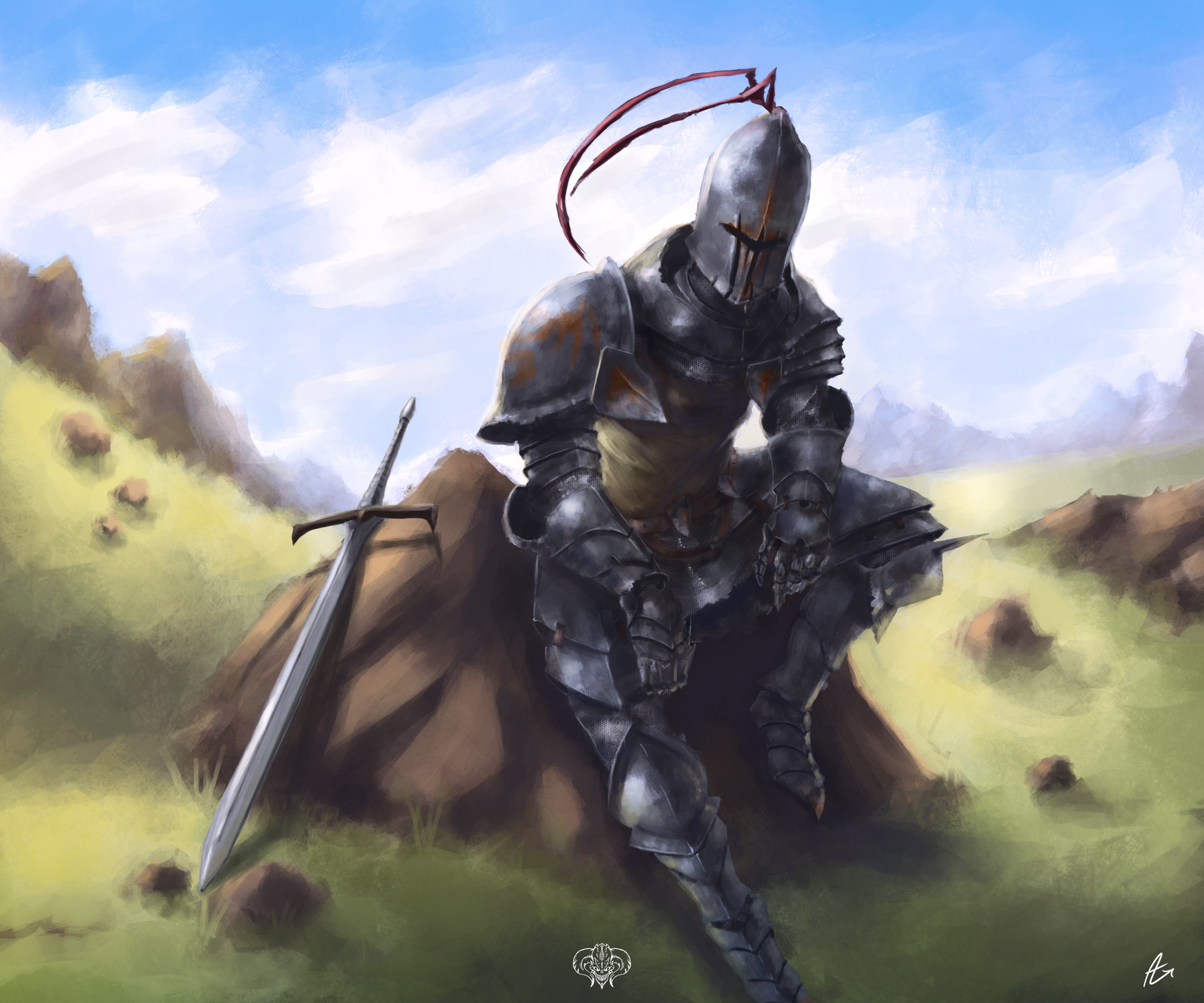 ArtStation - Resting warrior