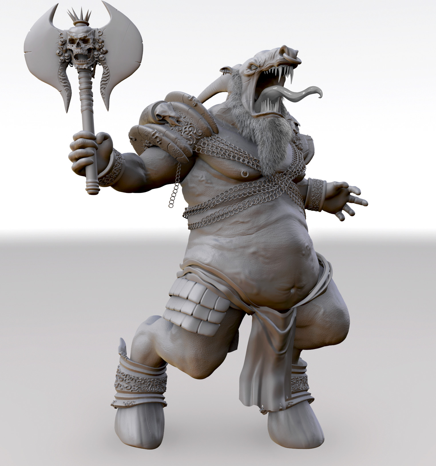 ArtStation - Fat Goat Humanoid