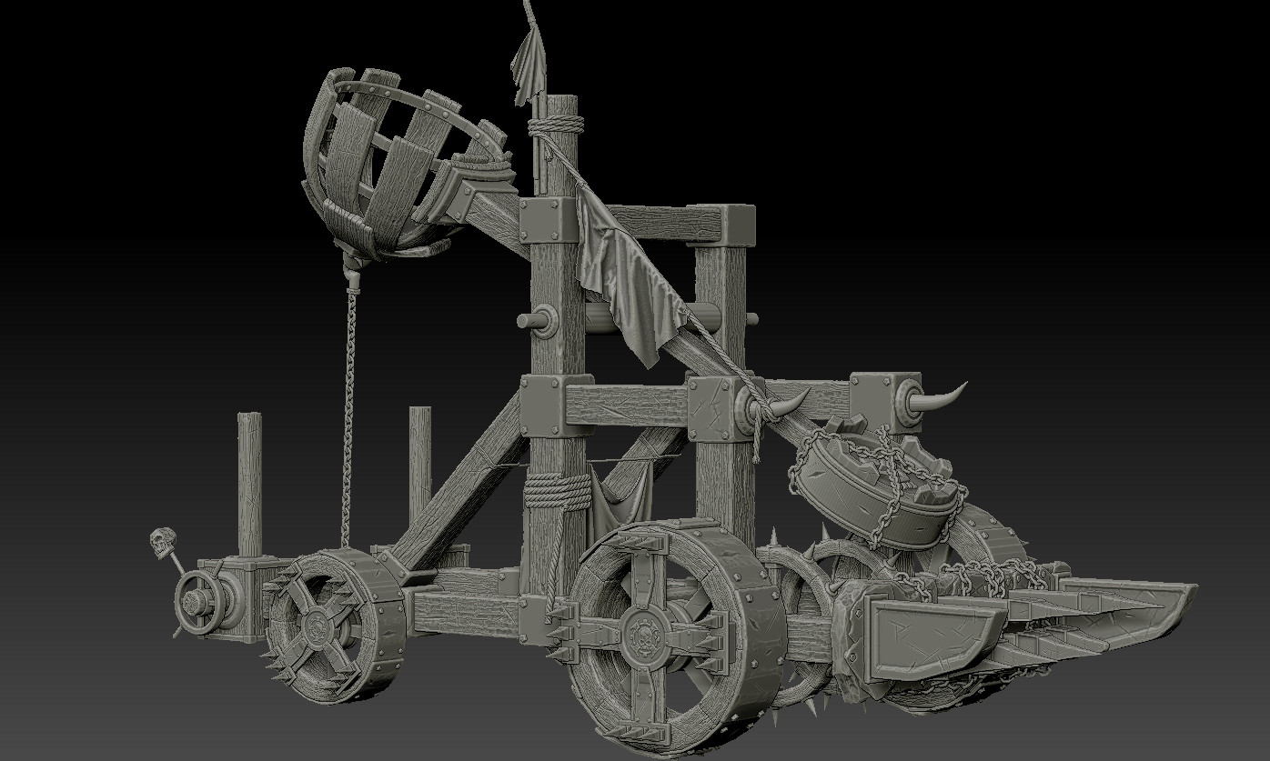 ArtStation - Orc Catapult Modeling in Zbrush