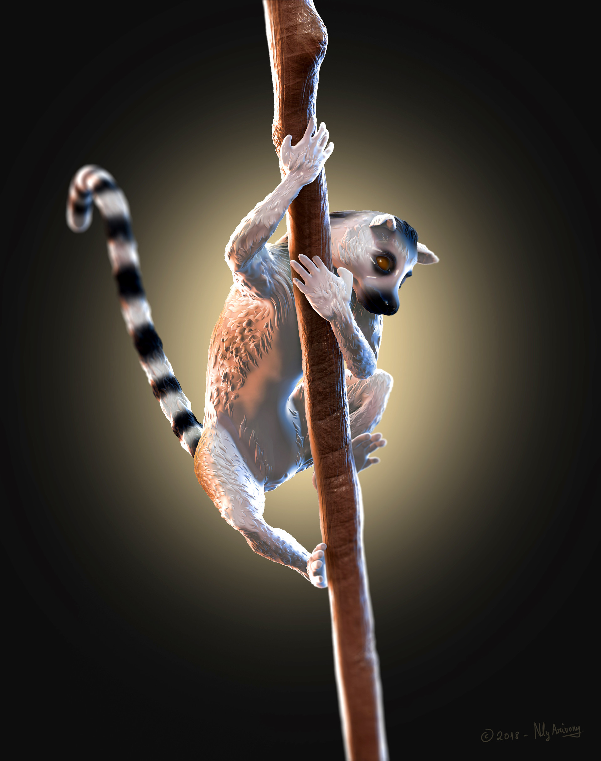 ArtStation - lemur portrait