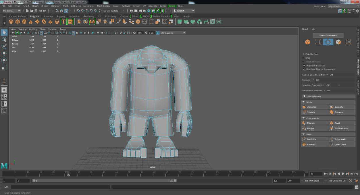 kristan elvin - Year One - Low Poly Character - Frankie