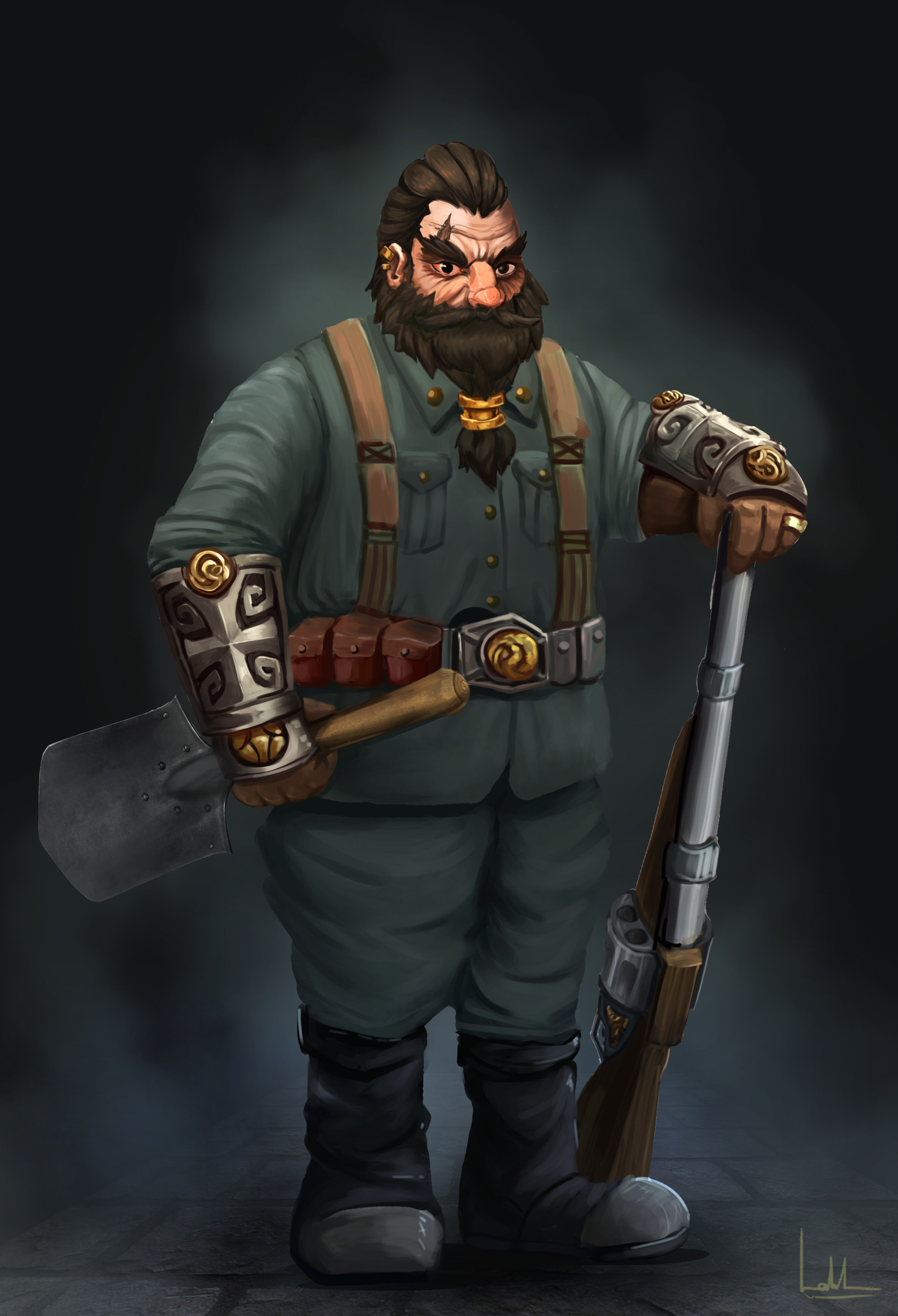 ArtStation - World War 1 - Monster and blood - German Dwarven Sapper
