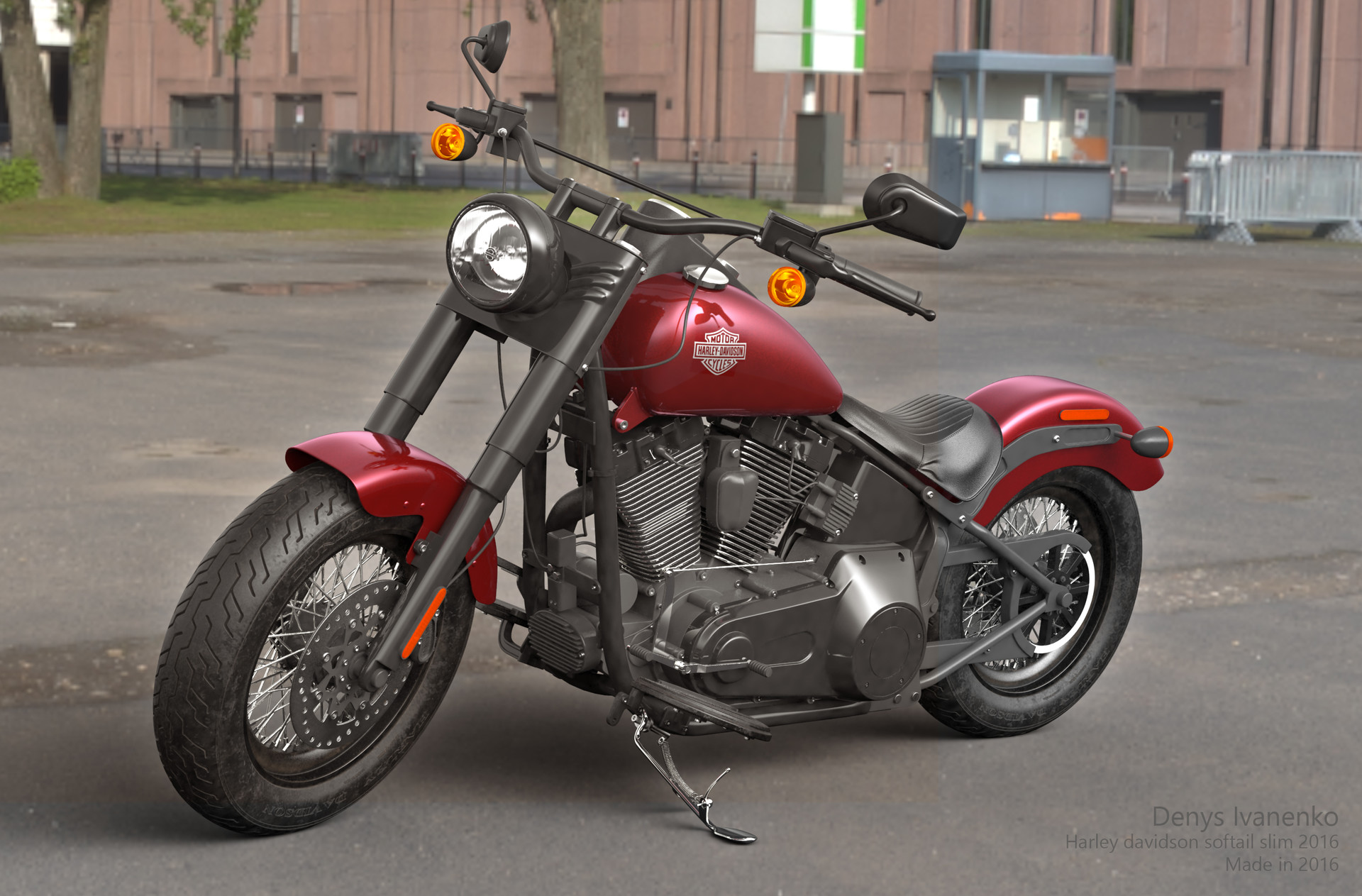 ArtStation - Harley-Davidson Softail Slim 2016