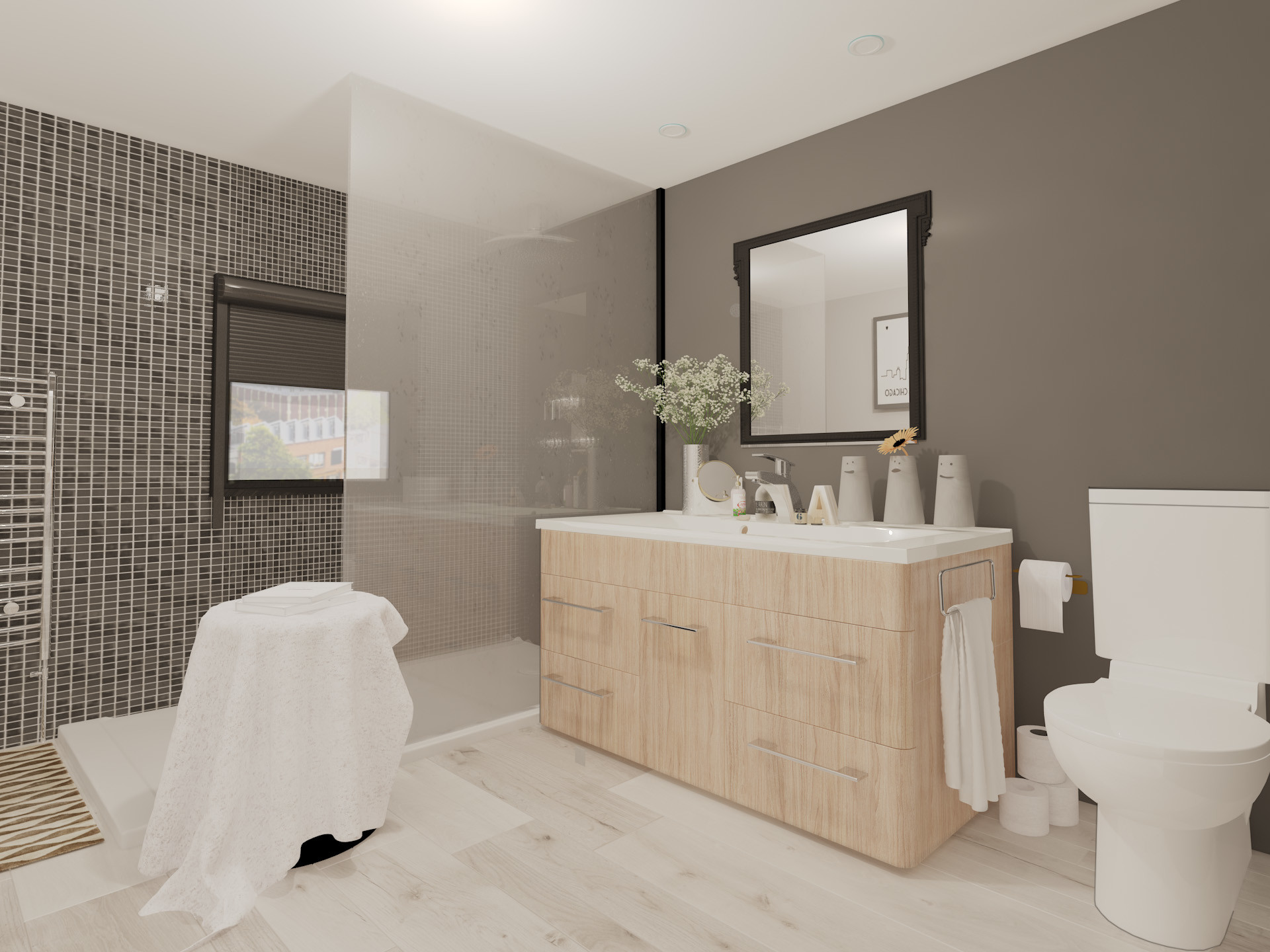ArtStation - Interior bathroom visualisation- post production