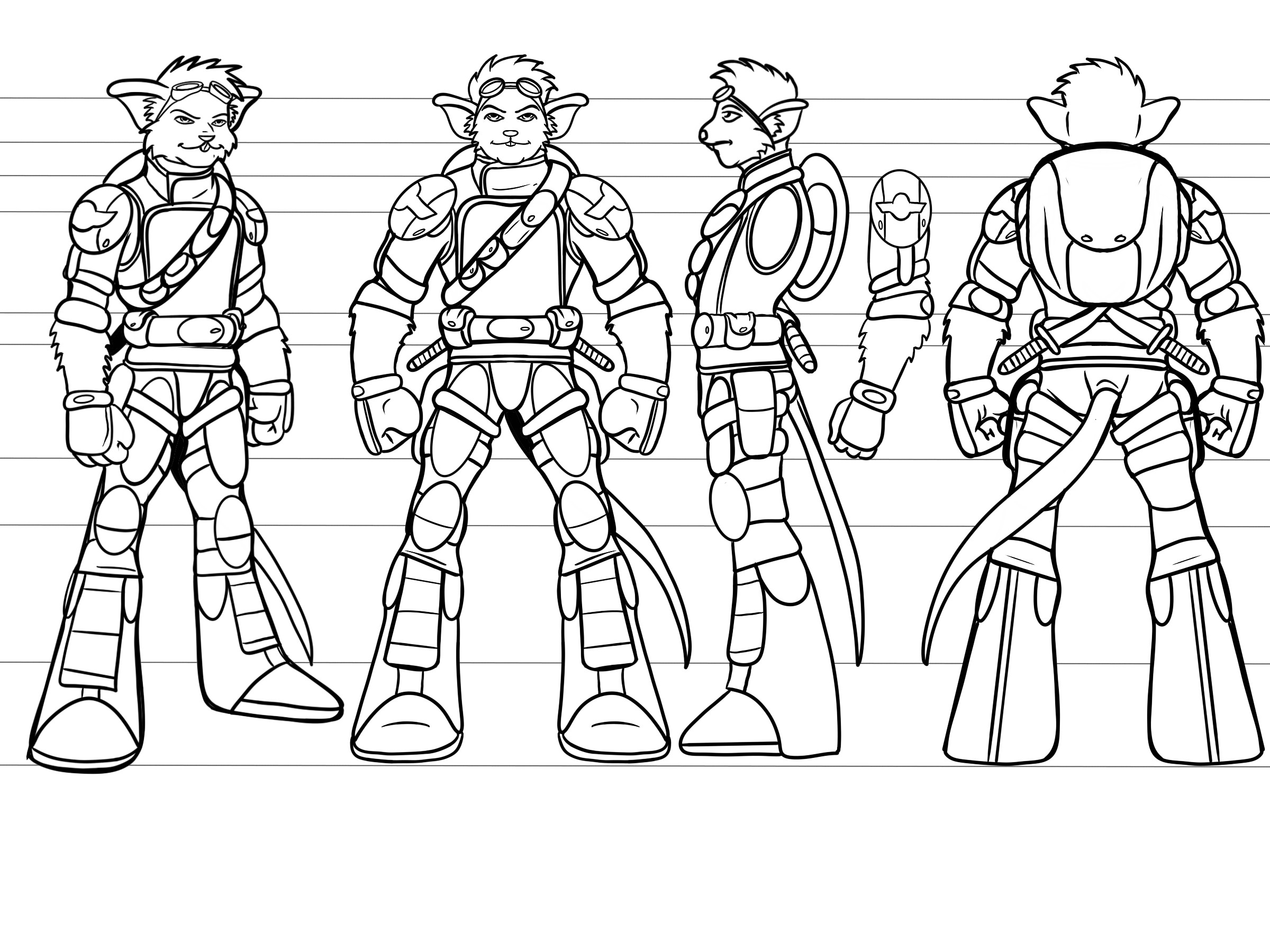 Sean Tourangeau - Action Mice Model Sheets