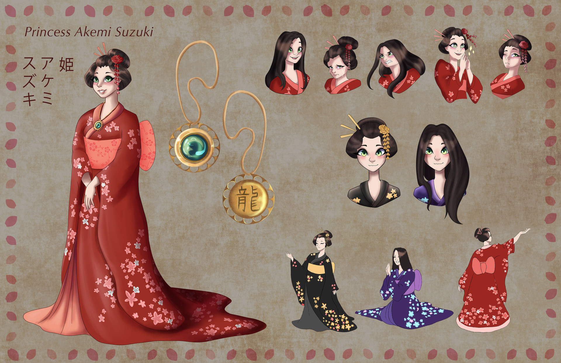 ArtStation - Princess Akemi Suzuki - Character Sheet (Updated)