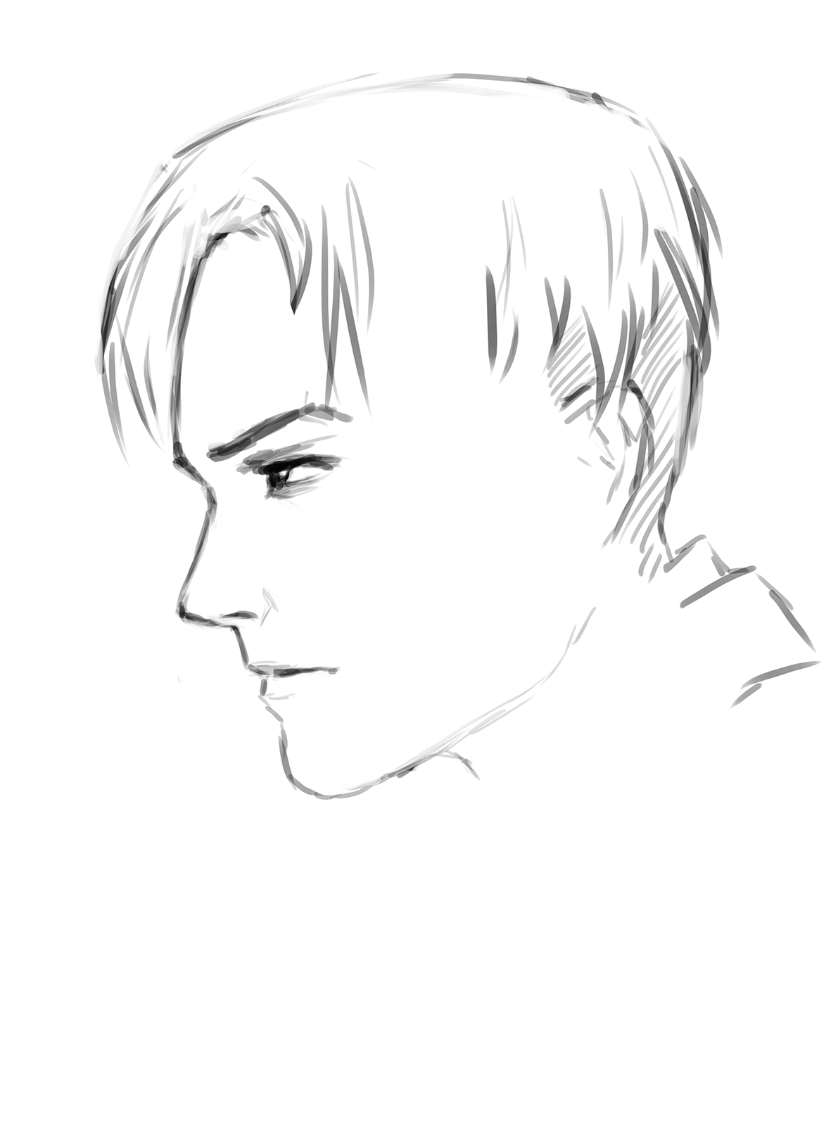 levi drawing face