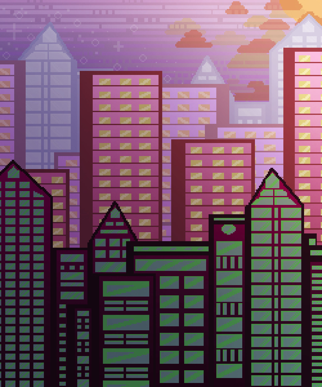 ArtStation - City Pixel Art