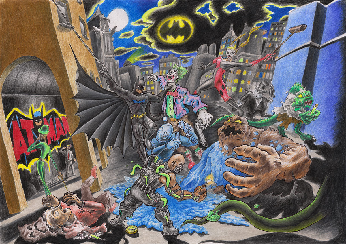 how to draw batman villains