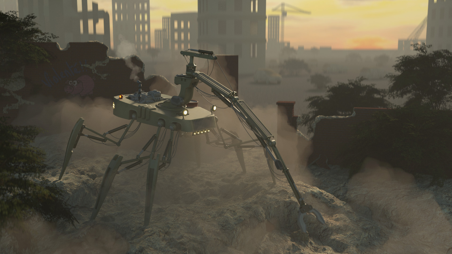 ArtStation - Robot post apocalyptique