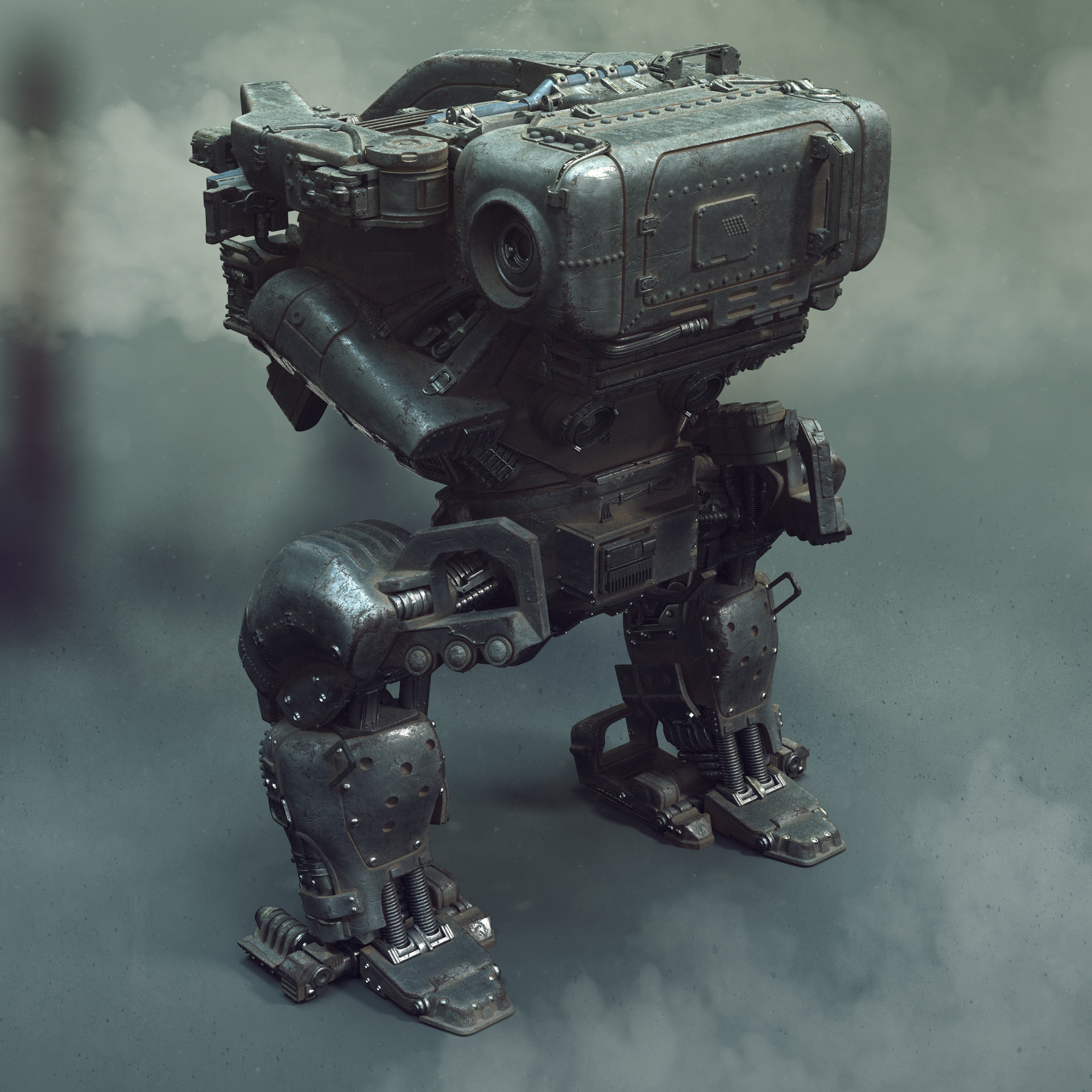 Rhb_RBS - ArtStation - Hawken Heavy Mech, by Tor Frick