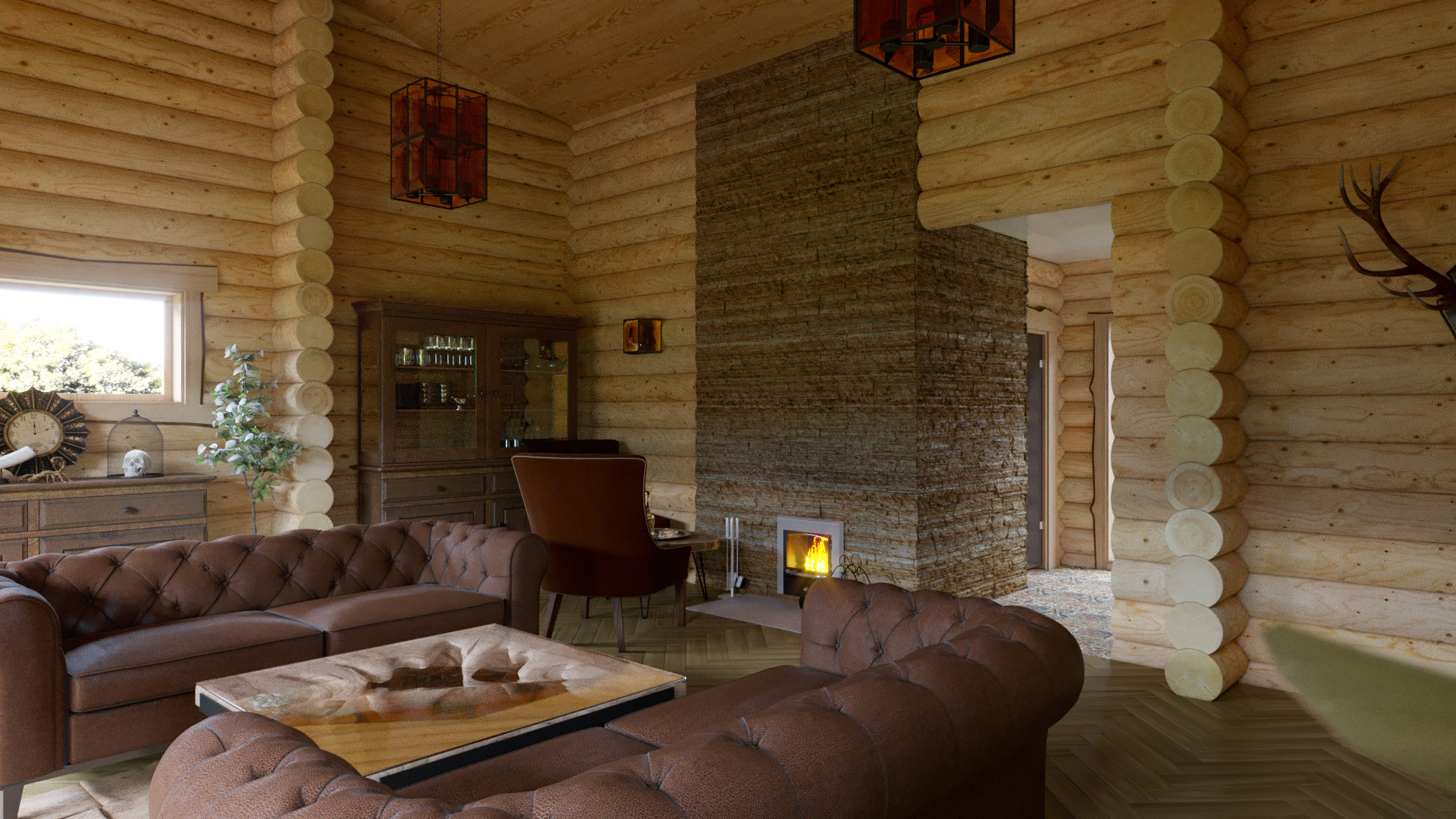 ArtStation - log house