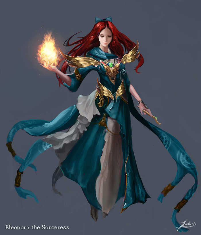 ArtStation - Eleonora the Sorceress (commission)