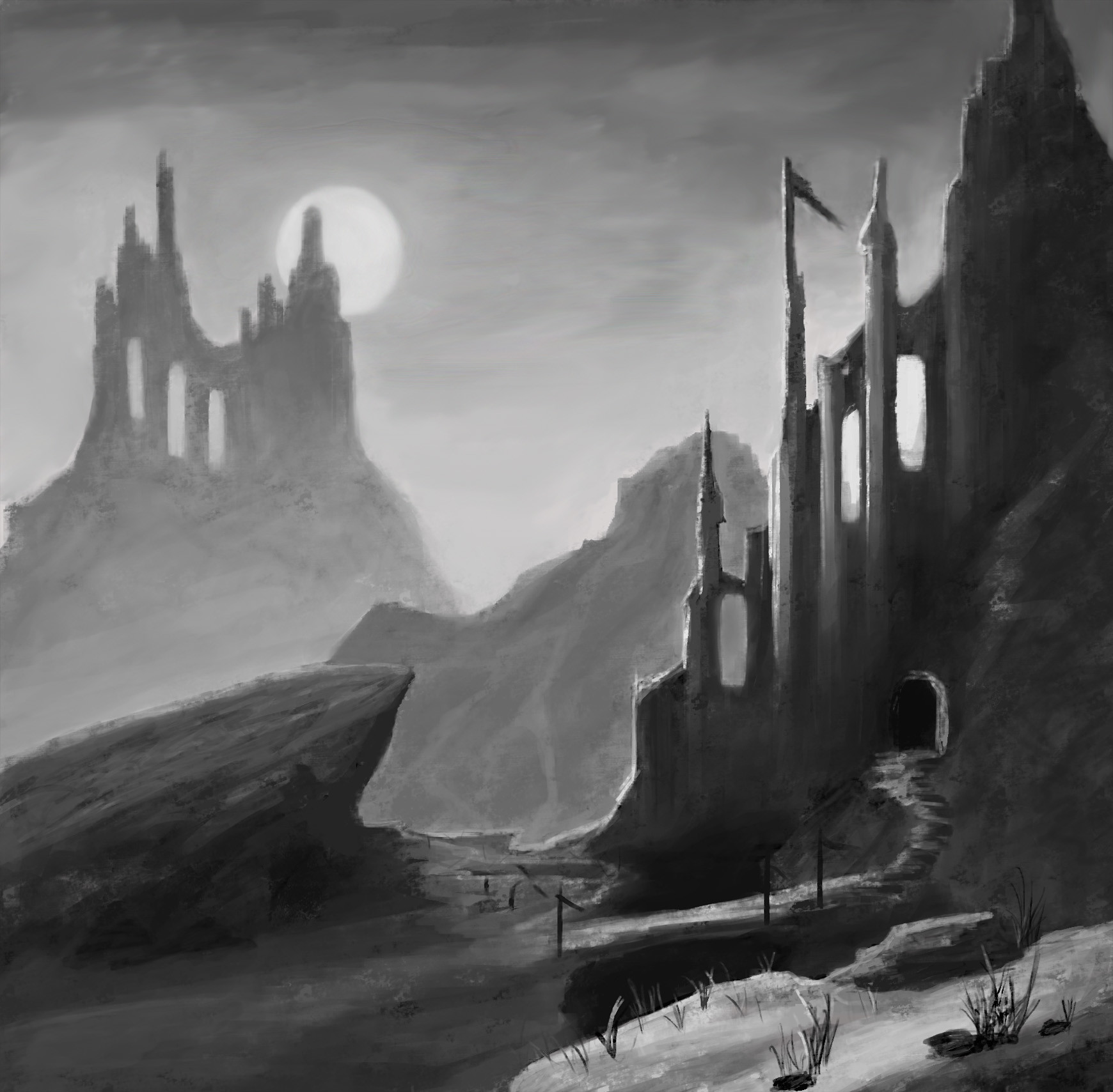 ArtStation - Night landscape