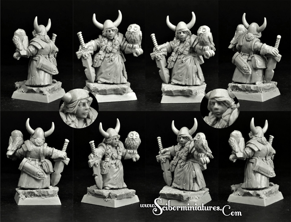 ArtStation - Dwarf girl miniature