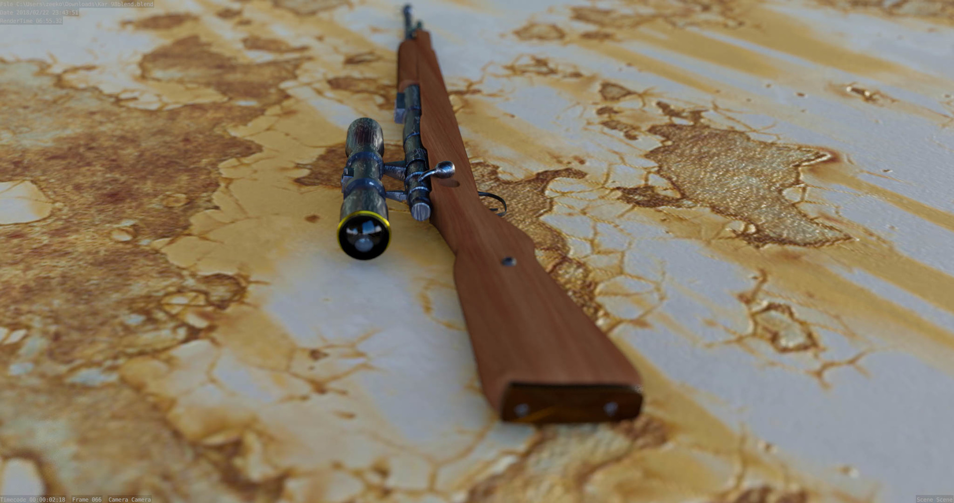 ArtStation - My first weapon design after self learning Blender