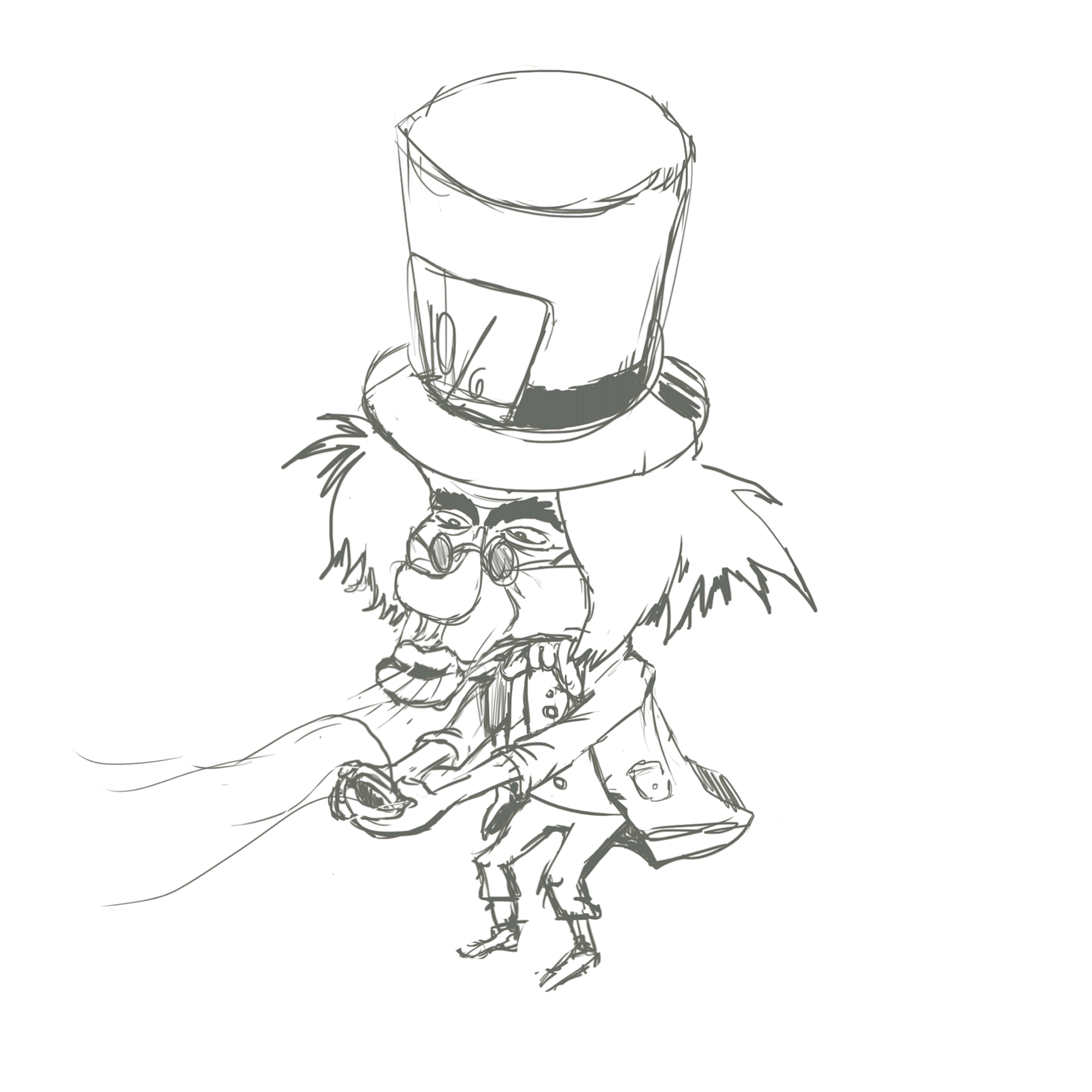 mad hatter hat coloring page