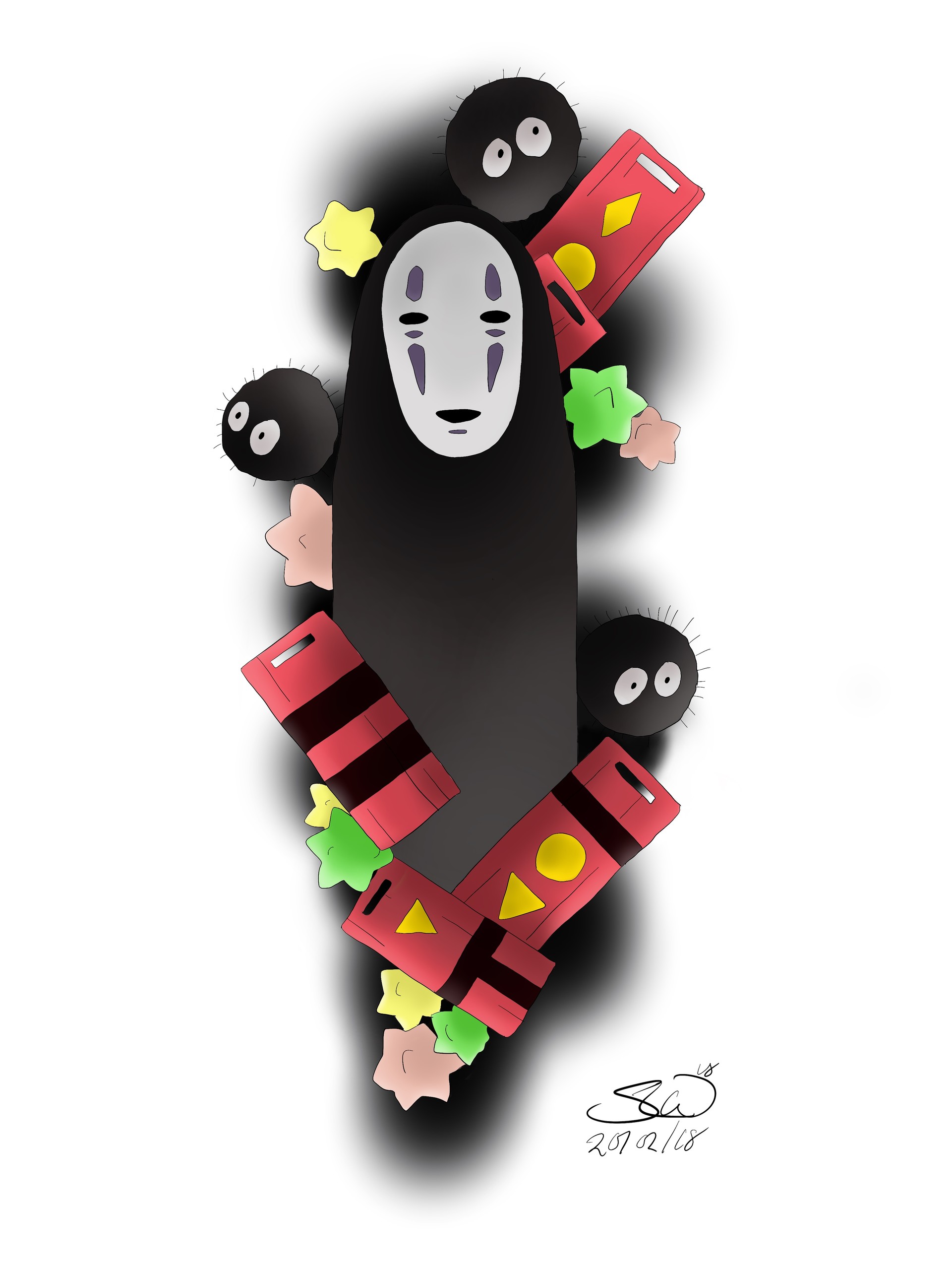 Spirited Away No Face Gold