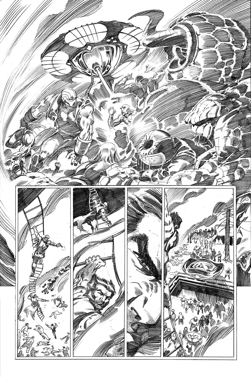 Tom Mandrake - MARVEL COMICS WEAPON X #25: finished pencils