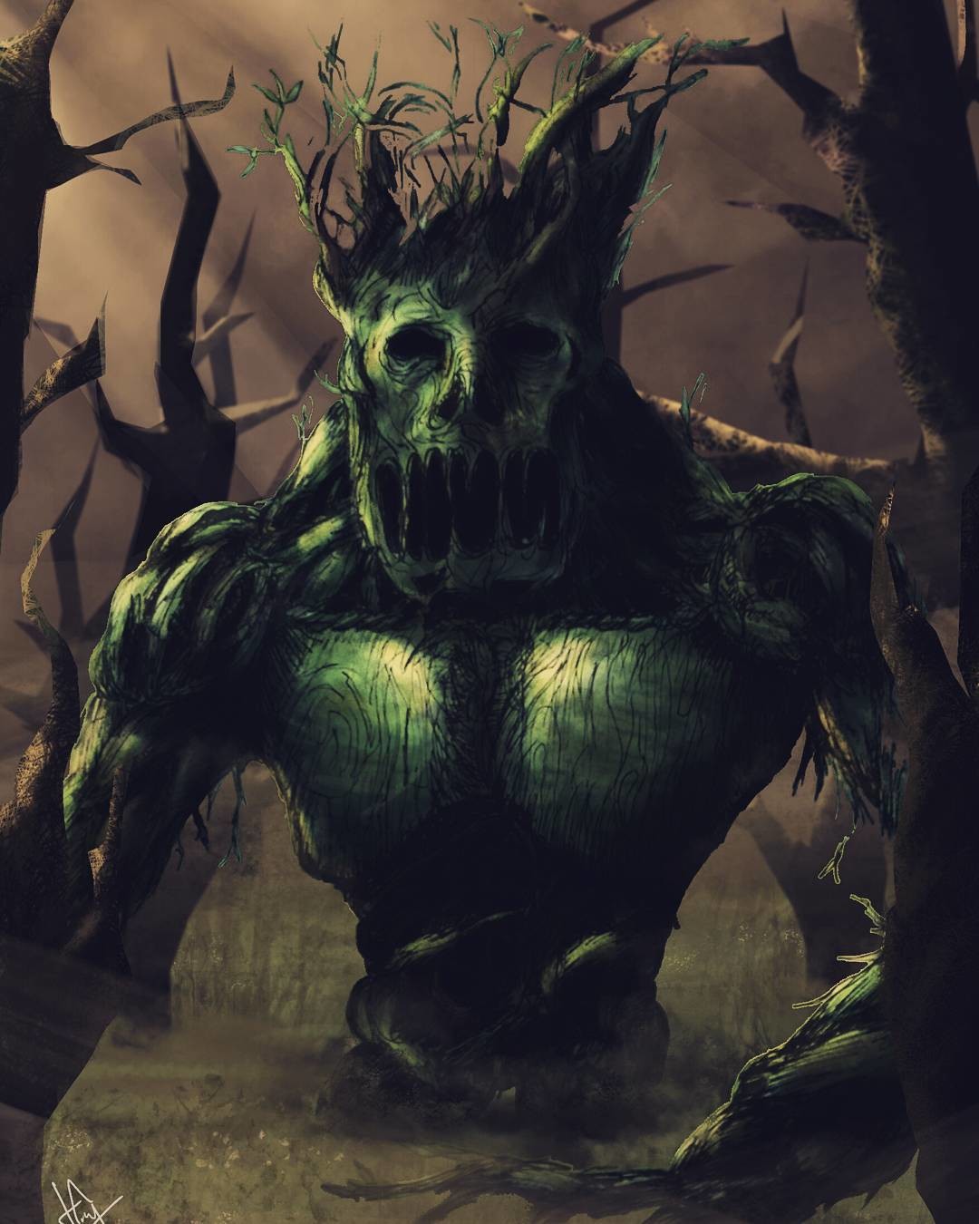 ArtStation - Lisovik The Swamp Creature, Henry Gunawan