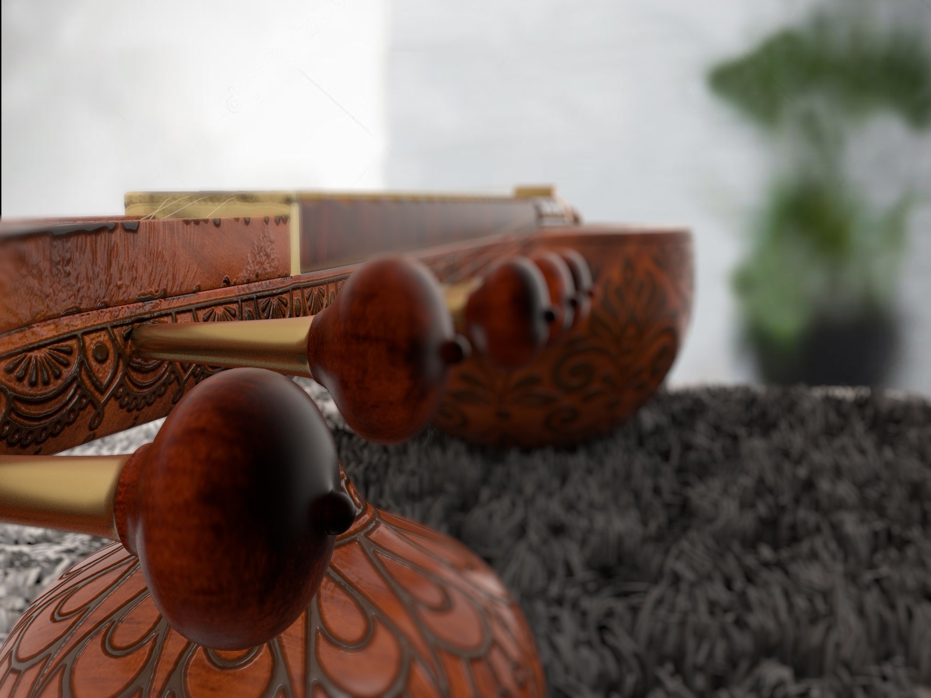 ArtStation - Veena Musical Instrument