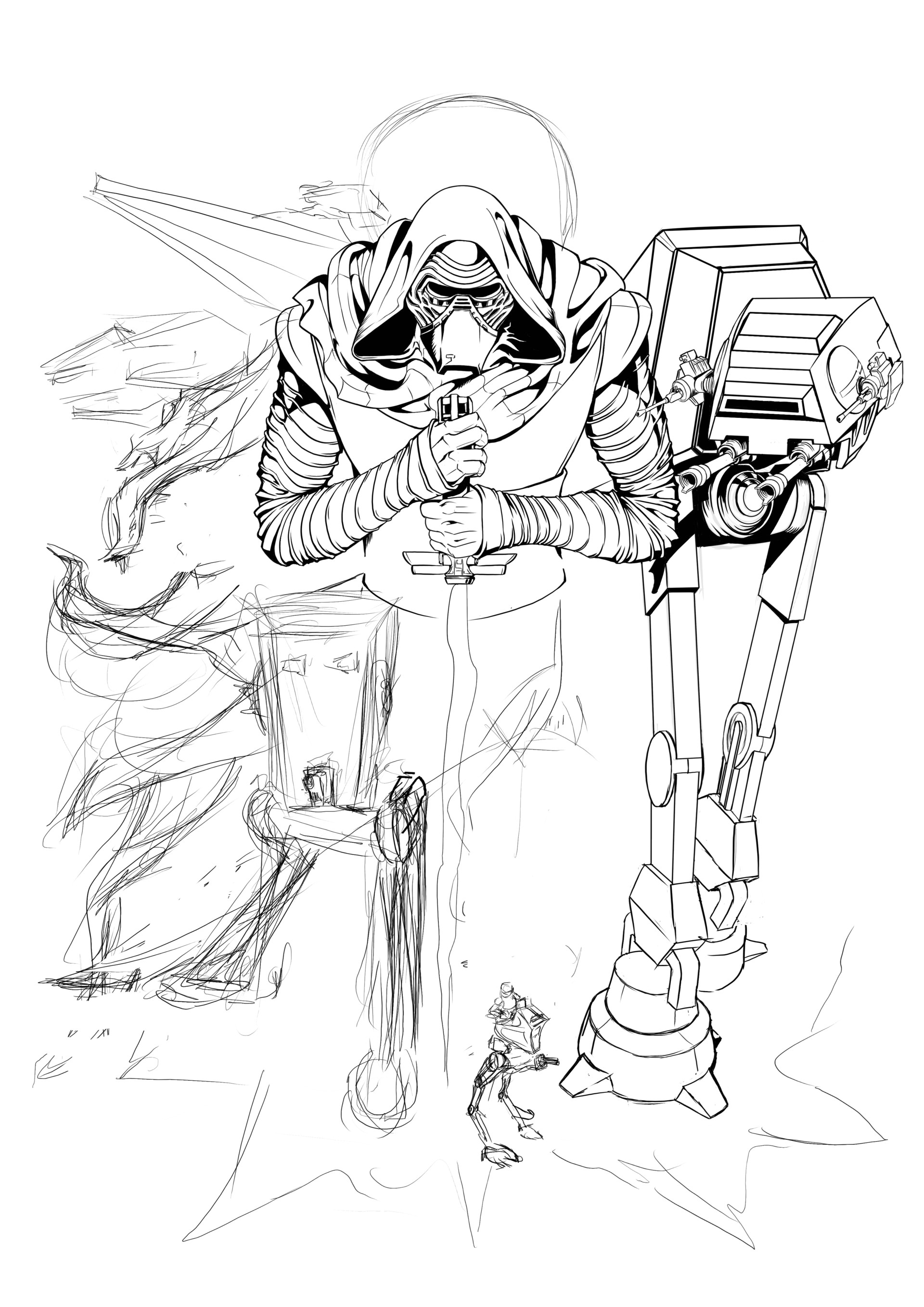 star wars printable coloring pages kylo ren