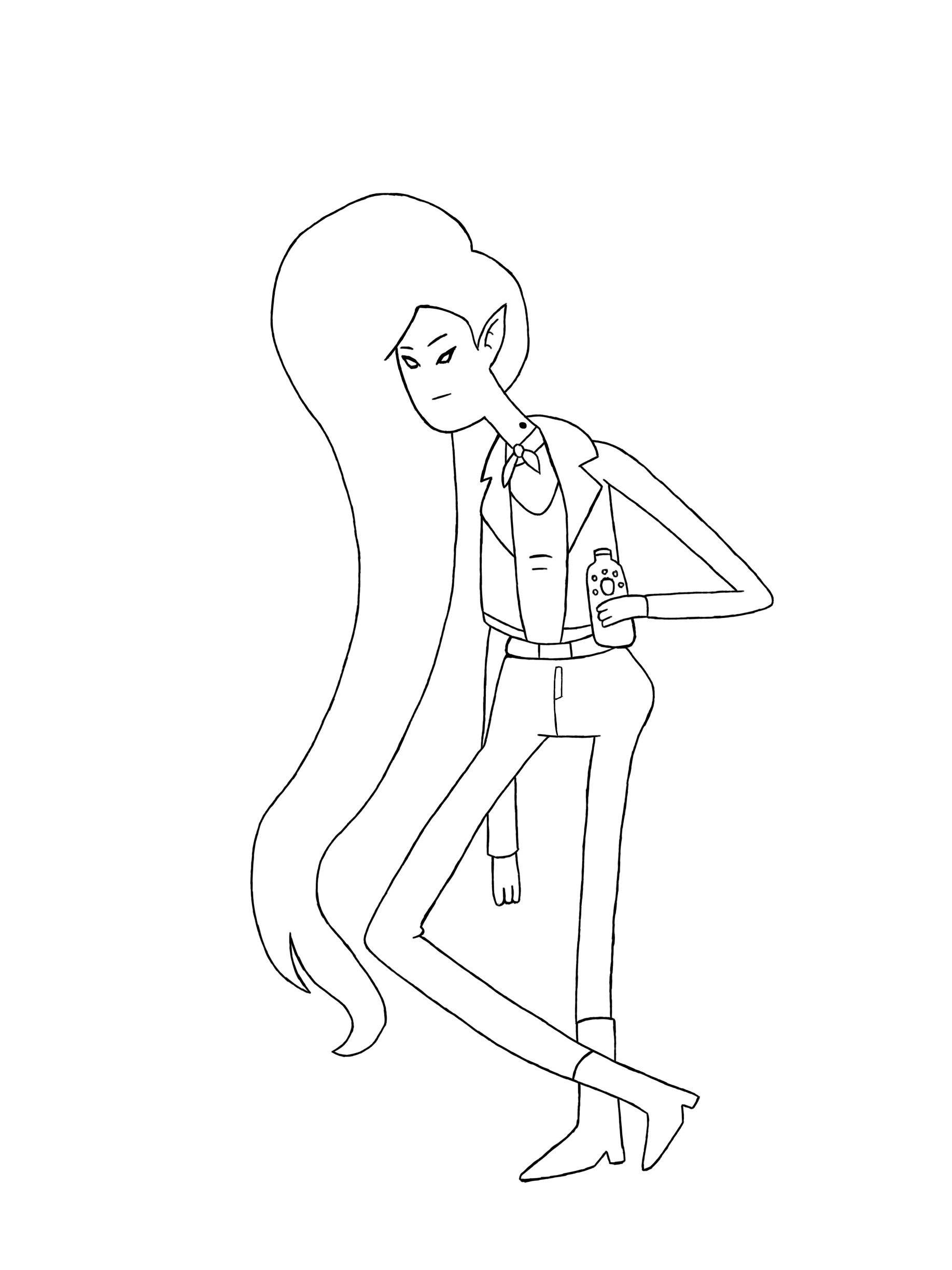 adventure time coloring pages of marceline