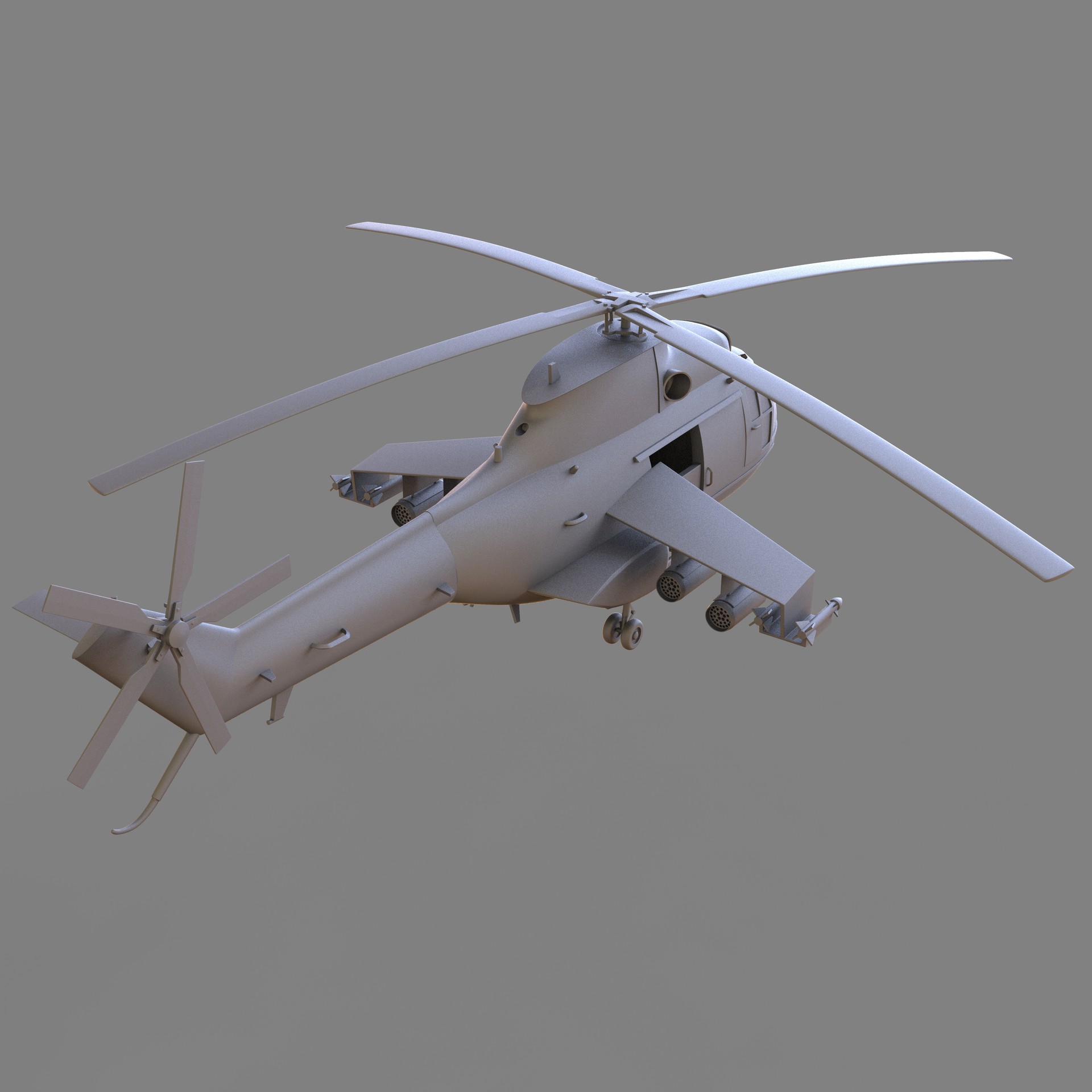 SteelWolf - 3D model for the board game - helicopter MI-24 (version ...