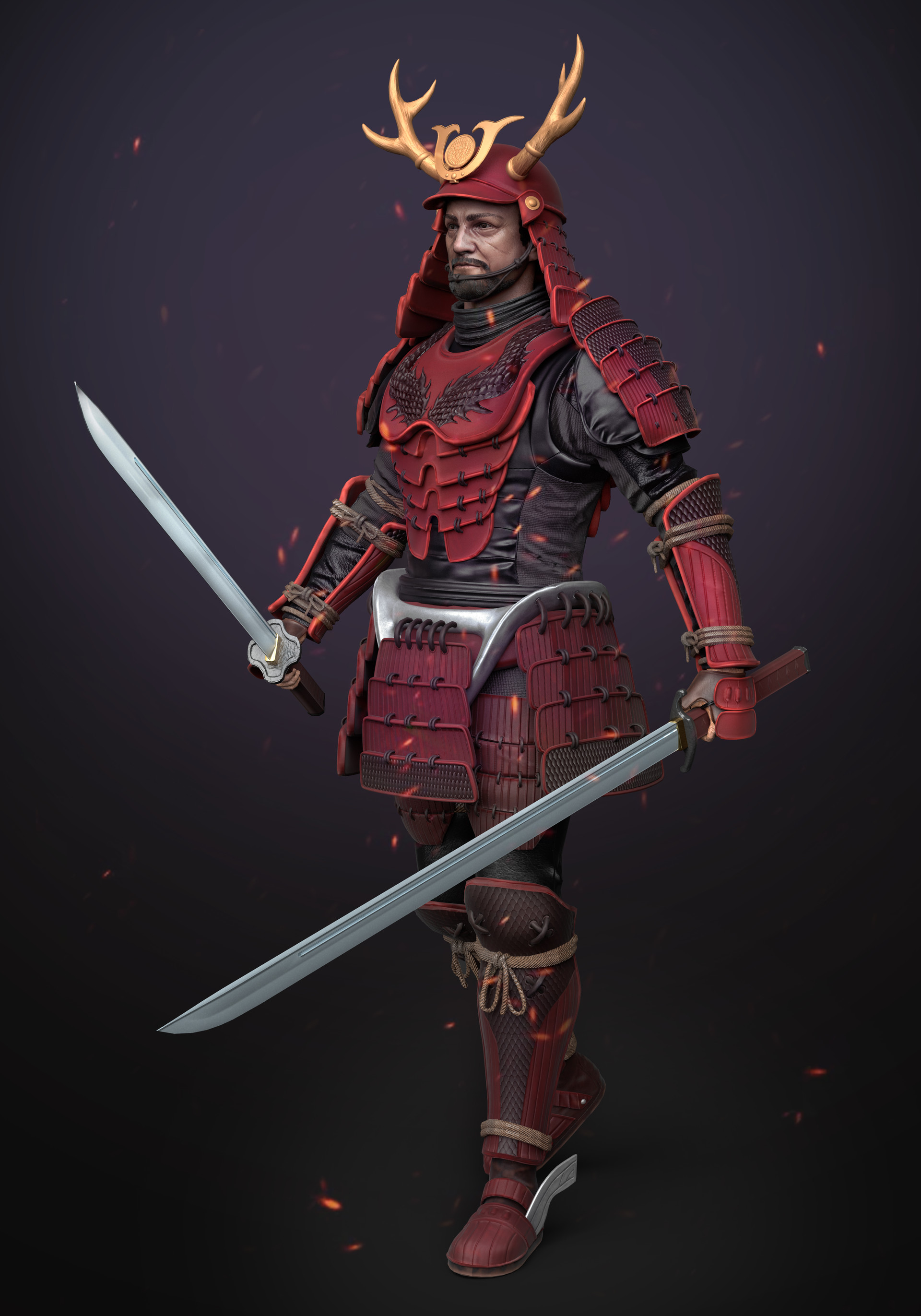 ArtStation - Japanese samurai