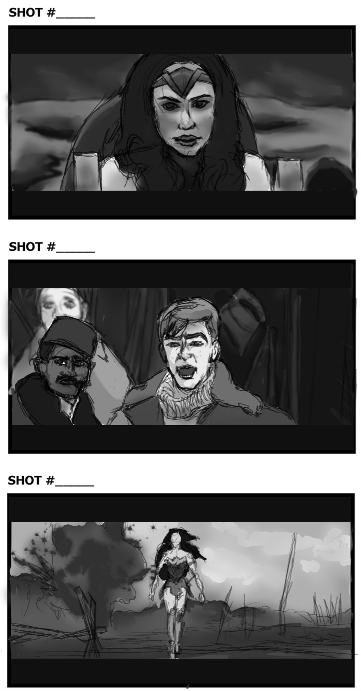 Erica Wilks - Wonder Woman Storyboards