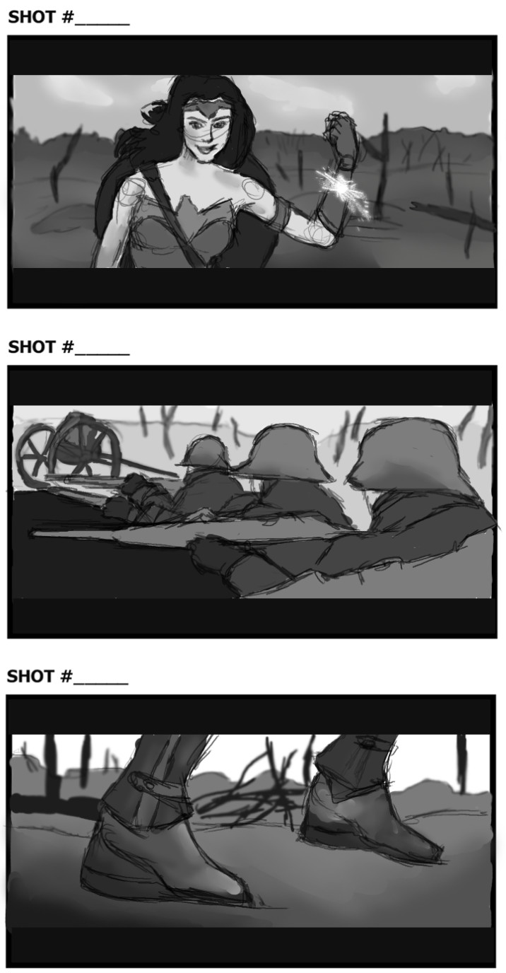 Erica Wilks - Wonder Woman Storyboards