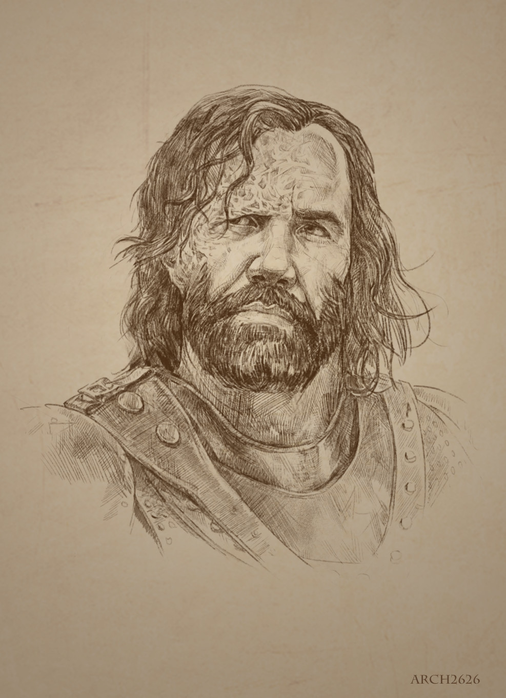 ArtStation - Portrait of Sandor Clegane. The Hound