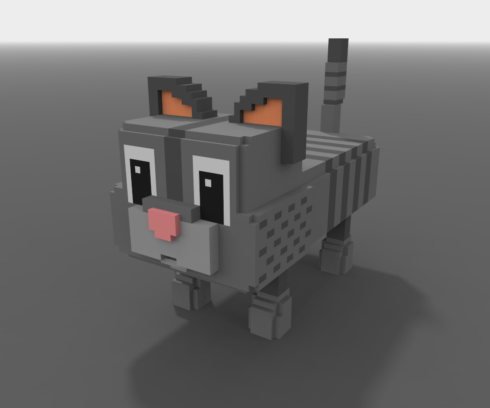 ArtStation - Voxel Model Cat
