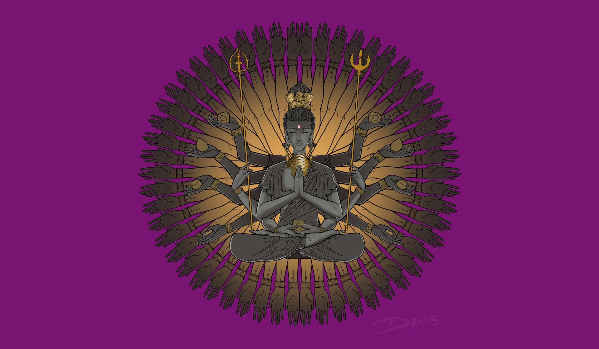 ArtStation - Golden Kwan Yin