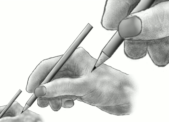 how to draw a hand gif