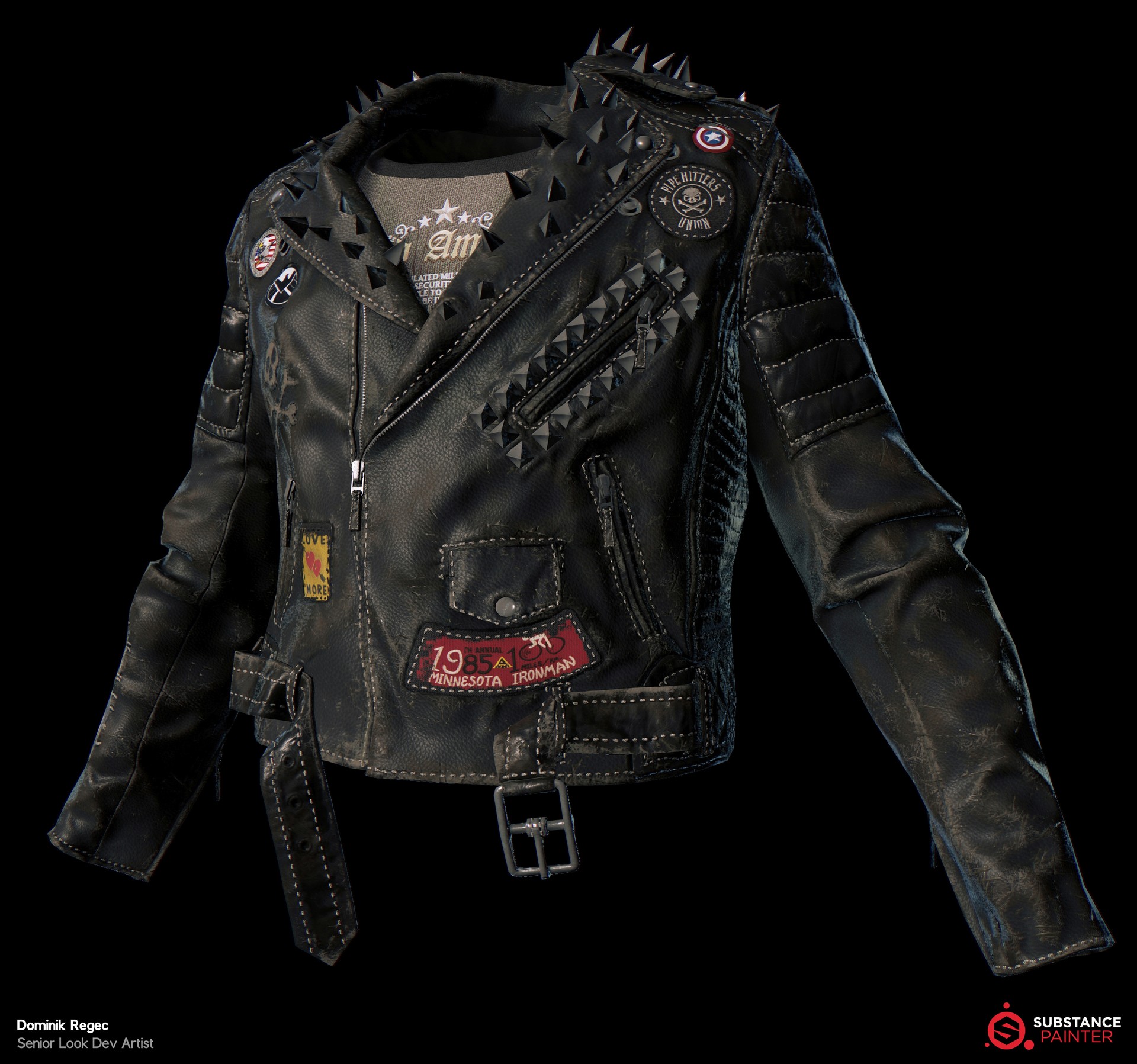 Dominik Regec - The Jacket - Texturing Practice in Substance Painter
