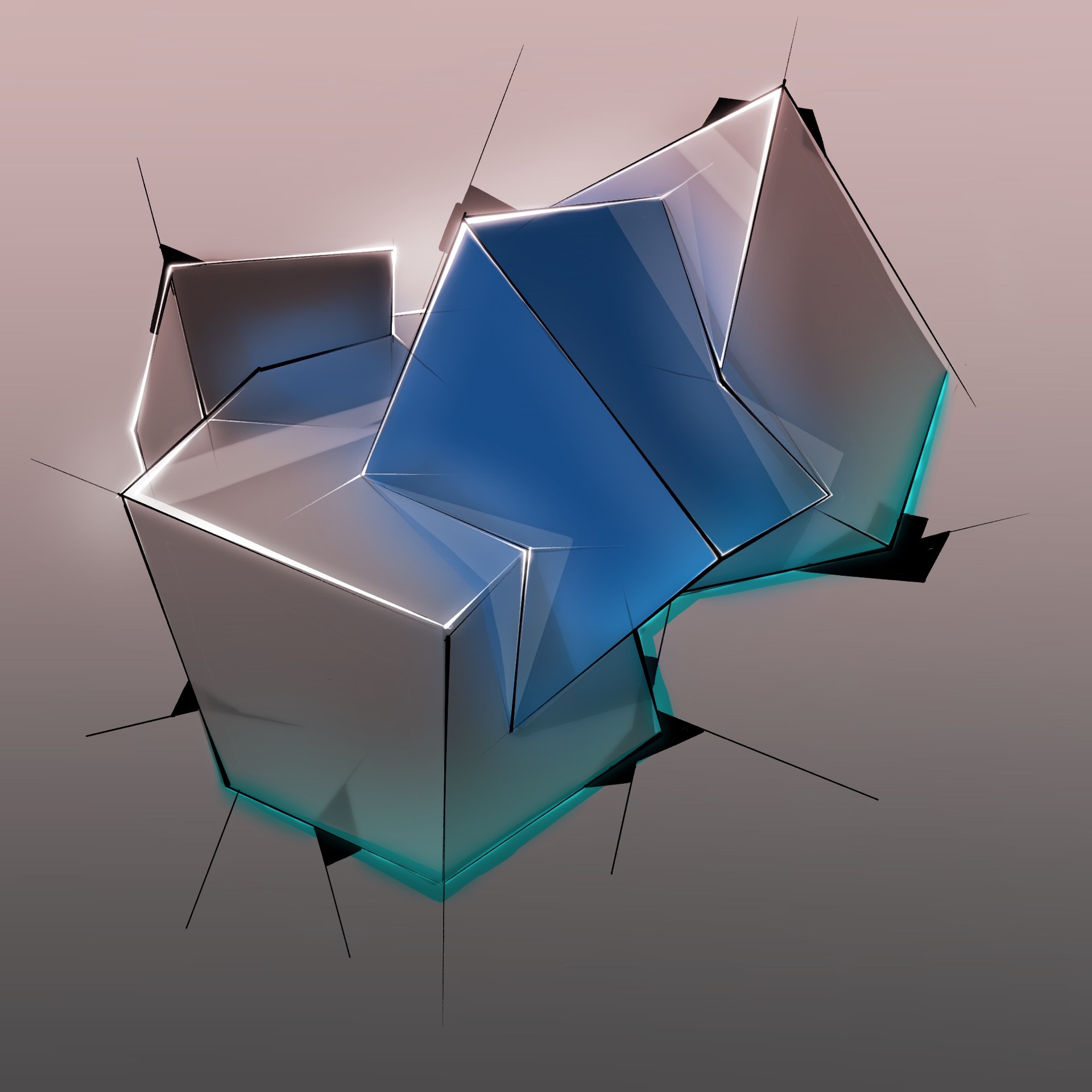 ArtStation - Assorted cube sketches and practice materials