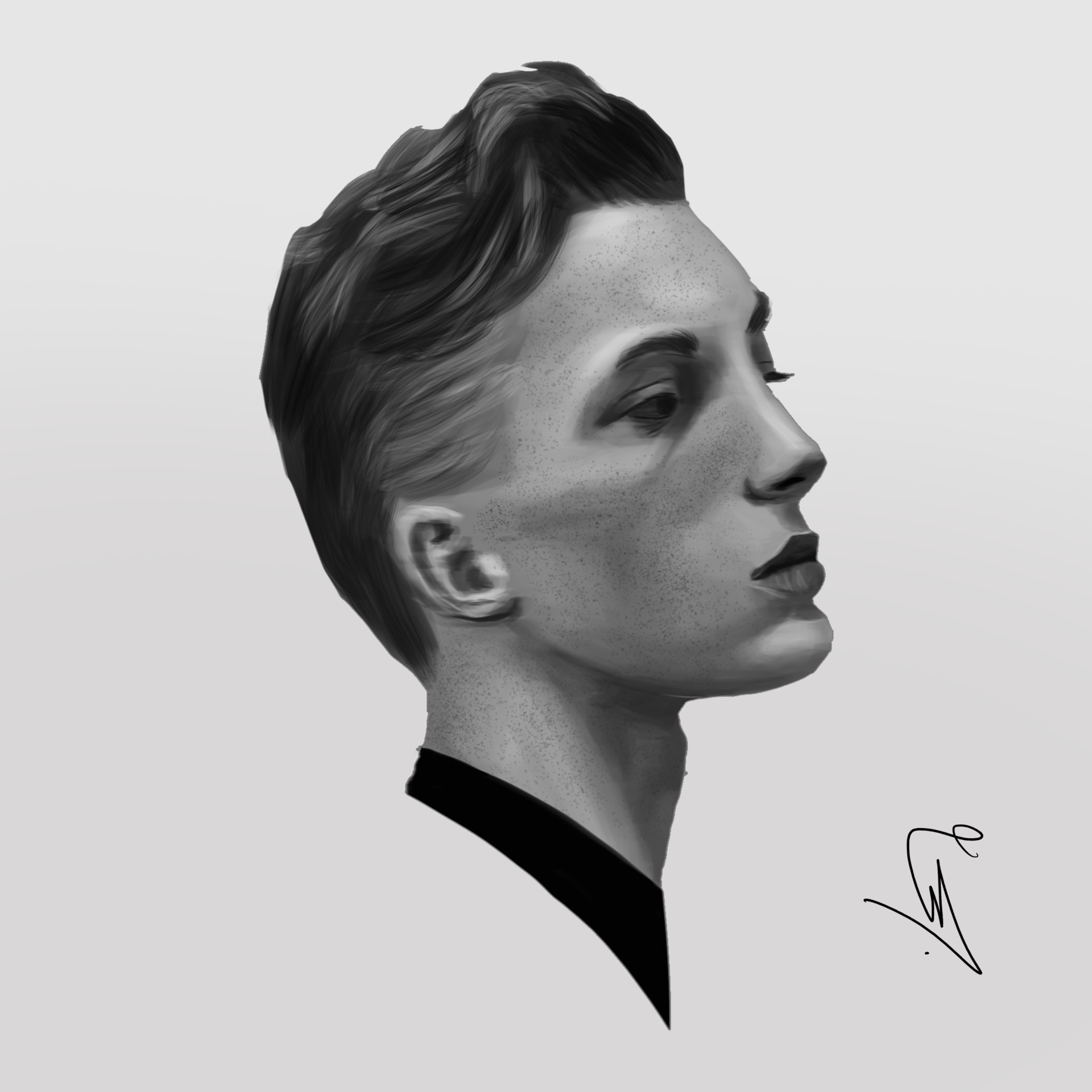 ArtStation - Profile portrait study