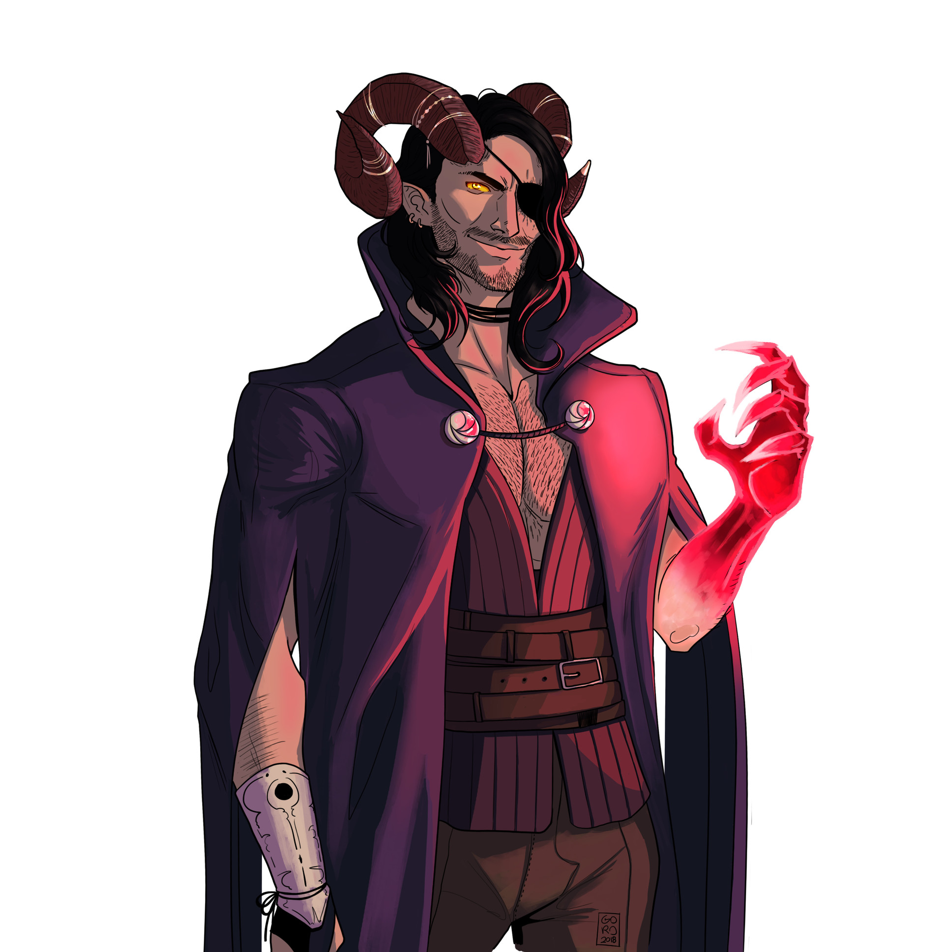 ArtStation - Thyus, the Chaos Warlock