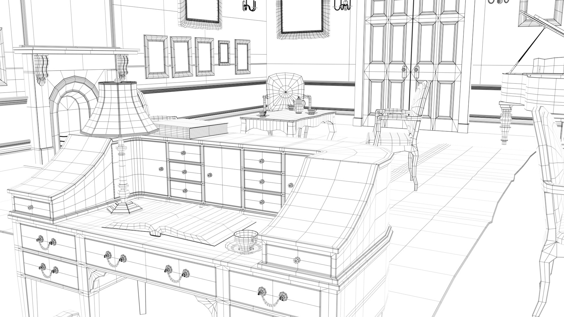 Victorian Windows In A Room