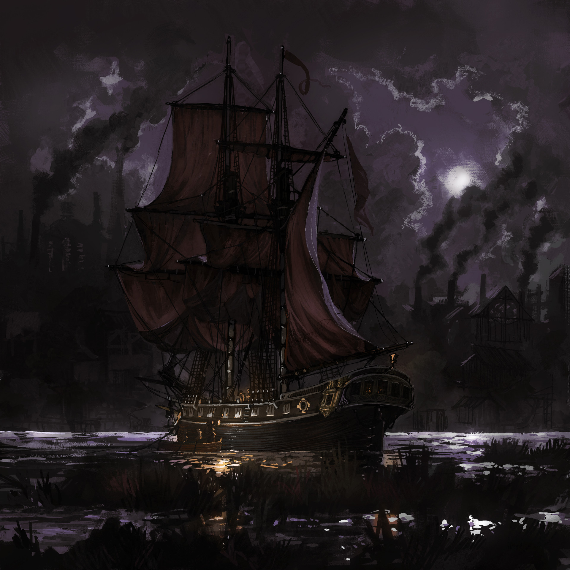 nello fontani - Ship at night